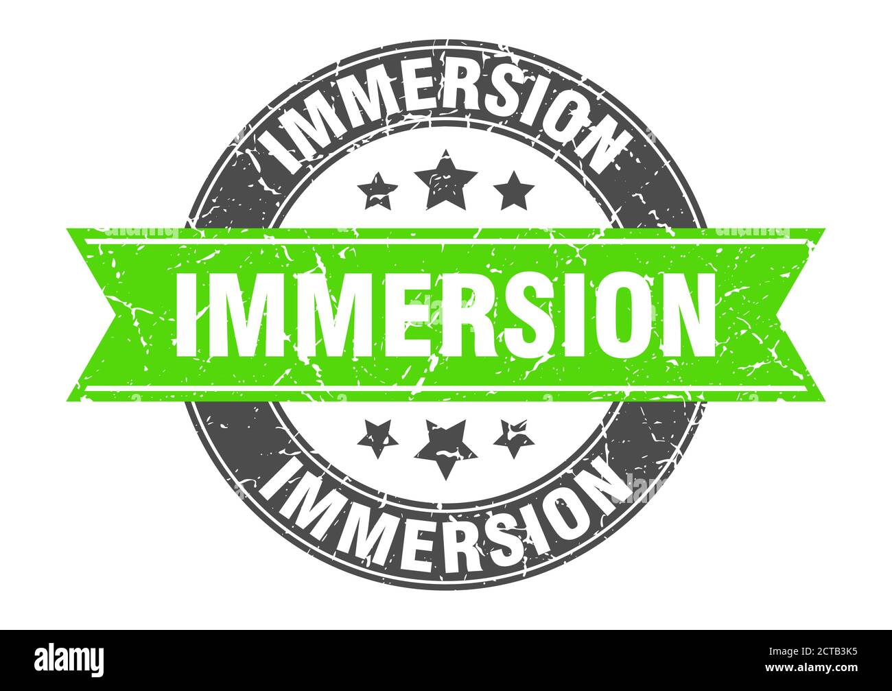 immersion round stamp with ribbon. sign. label Stock Vector Image & Art ...