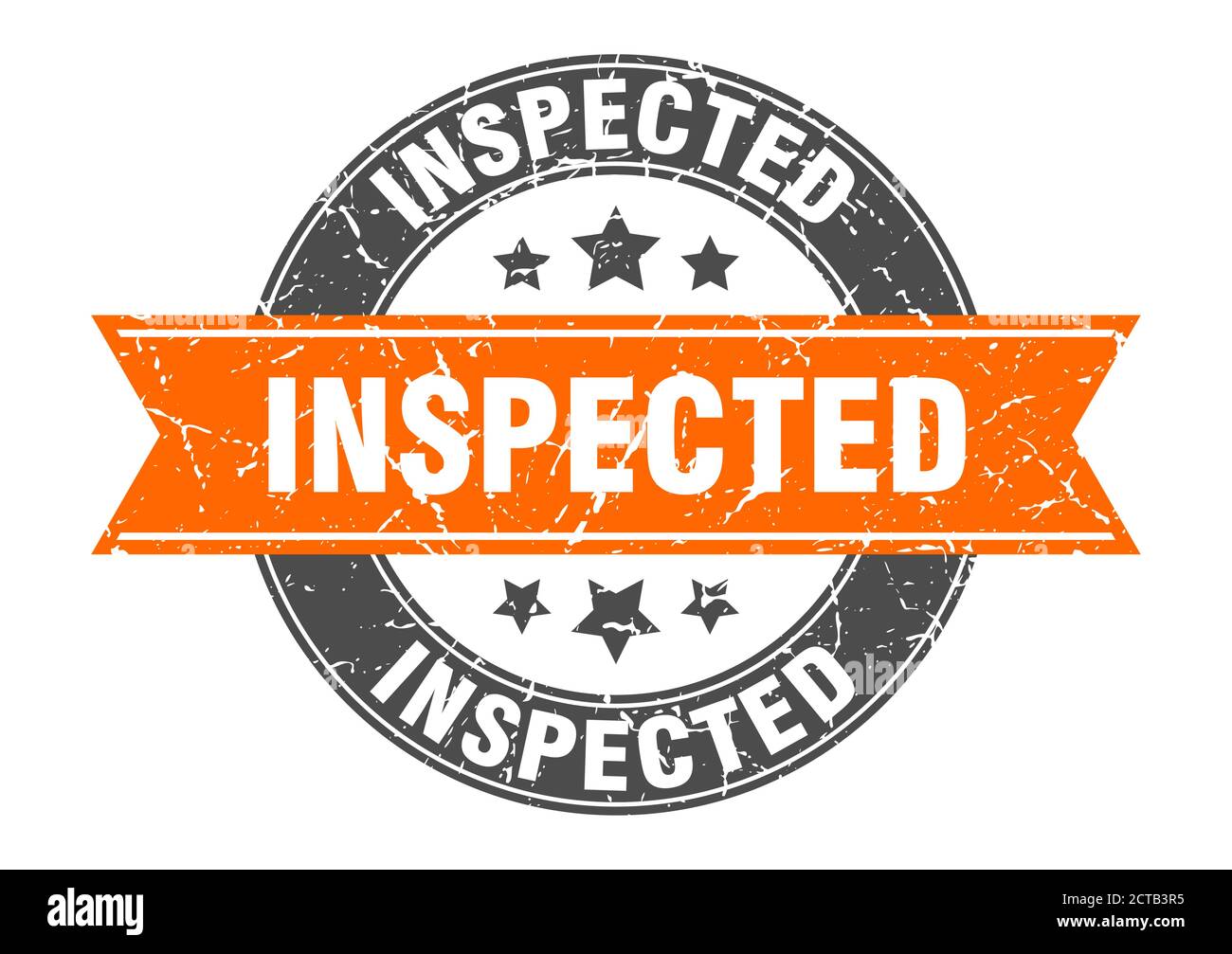 inspected round stamp with ribbon. sign. label Stock Vector Image & Art ...