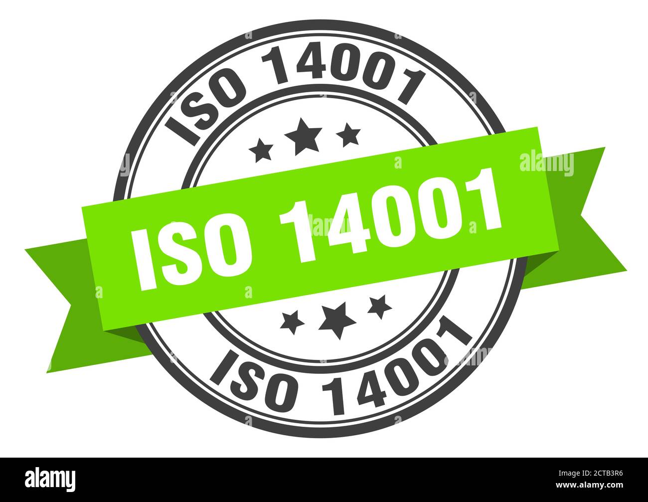iso 14001 label sign. round stamp. ribbon. band Stock Vector Image ...