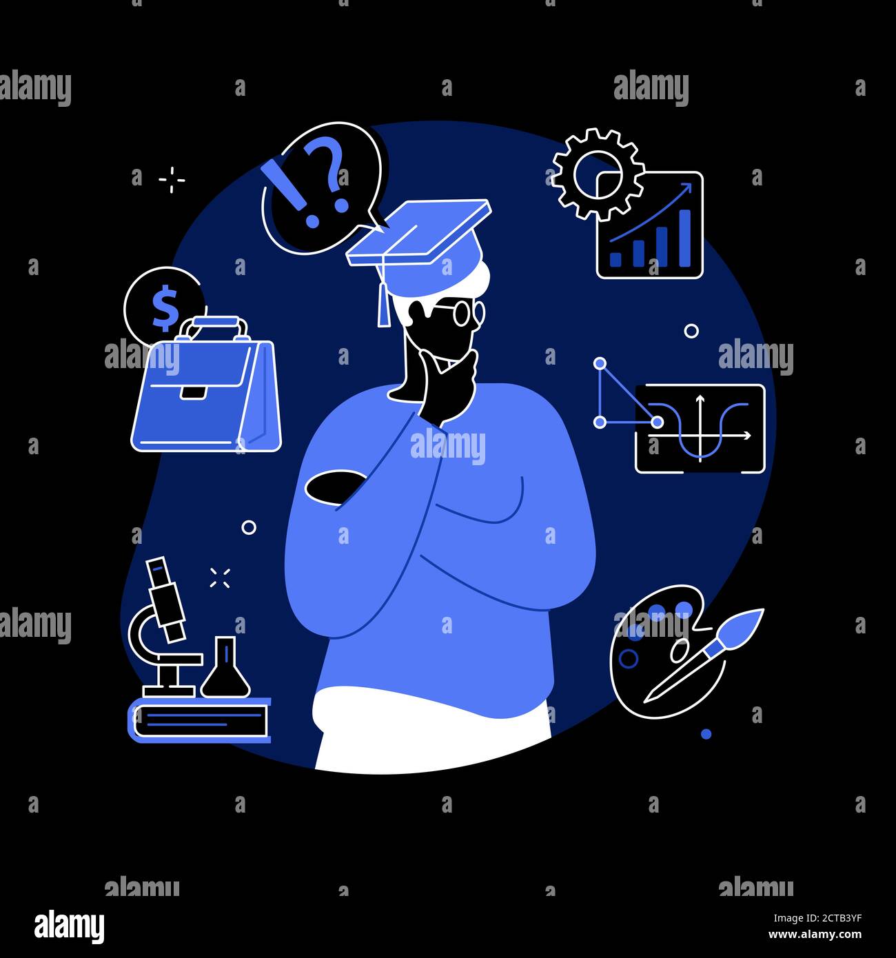 College choice abstract concept vector illustration Stock Vector Image ...