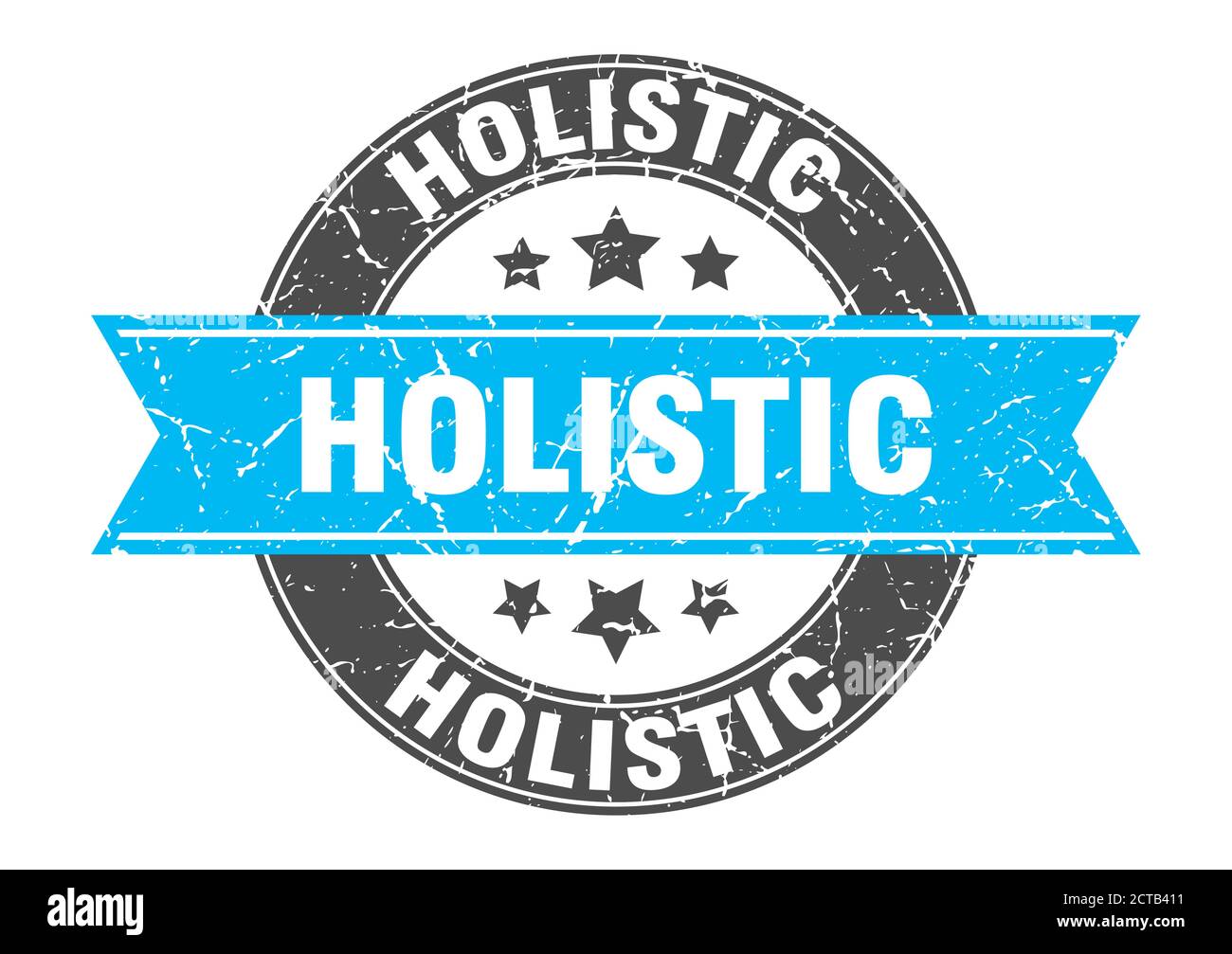 holistic round stamp with ribbon. sign. label Stock Vector Image & Art ...