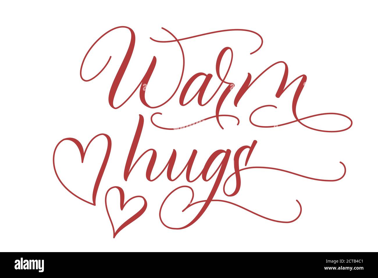 Brush calligraphy Warm Hugs Stock Vector Image & Art - Alamy