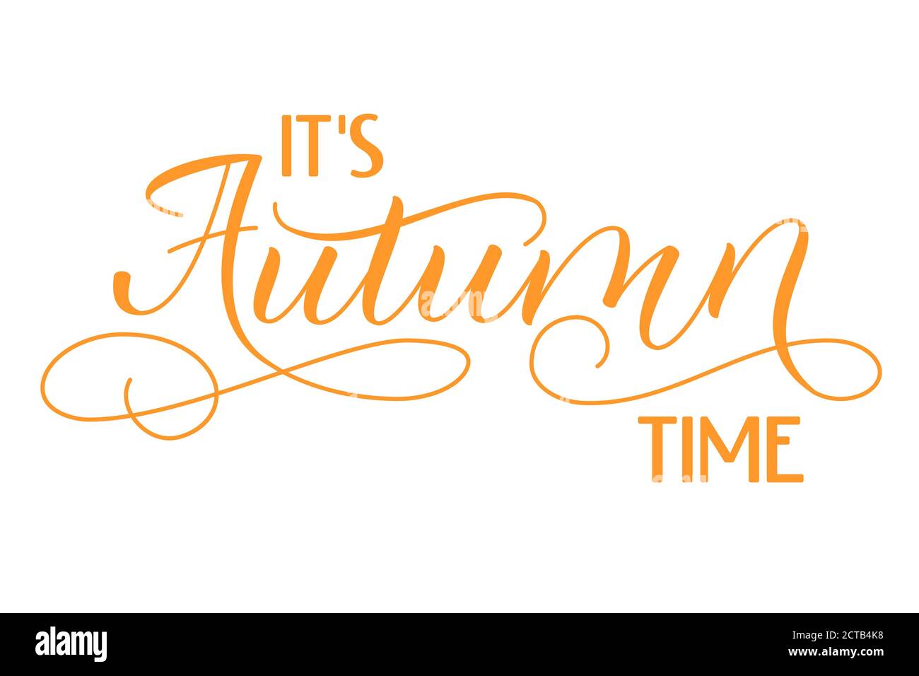 Brush calligraphy It's Autumn Time Stock Vector Image & Art - Alamy