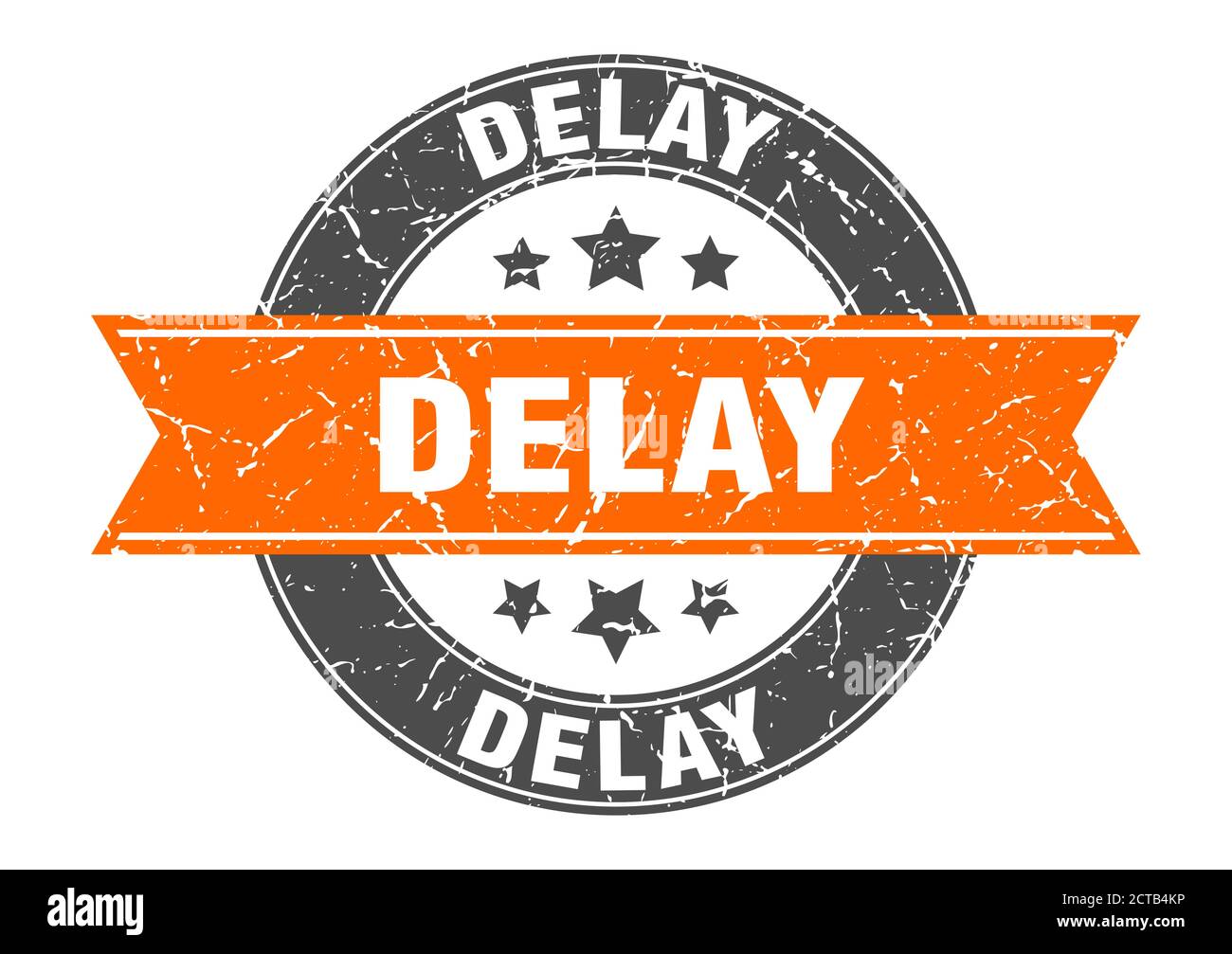 Delay label sign round hi-res stock photography and images - Alamy