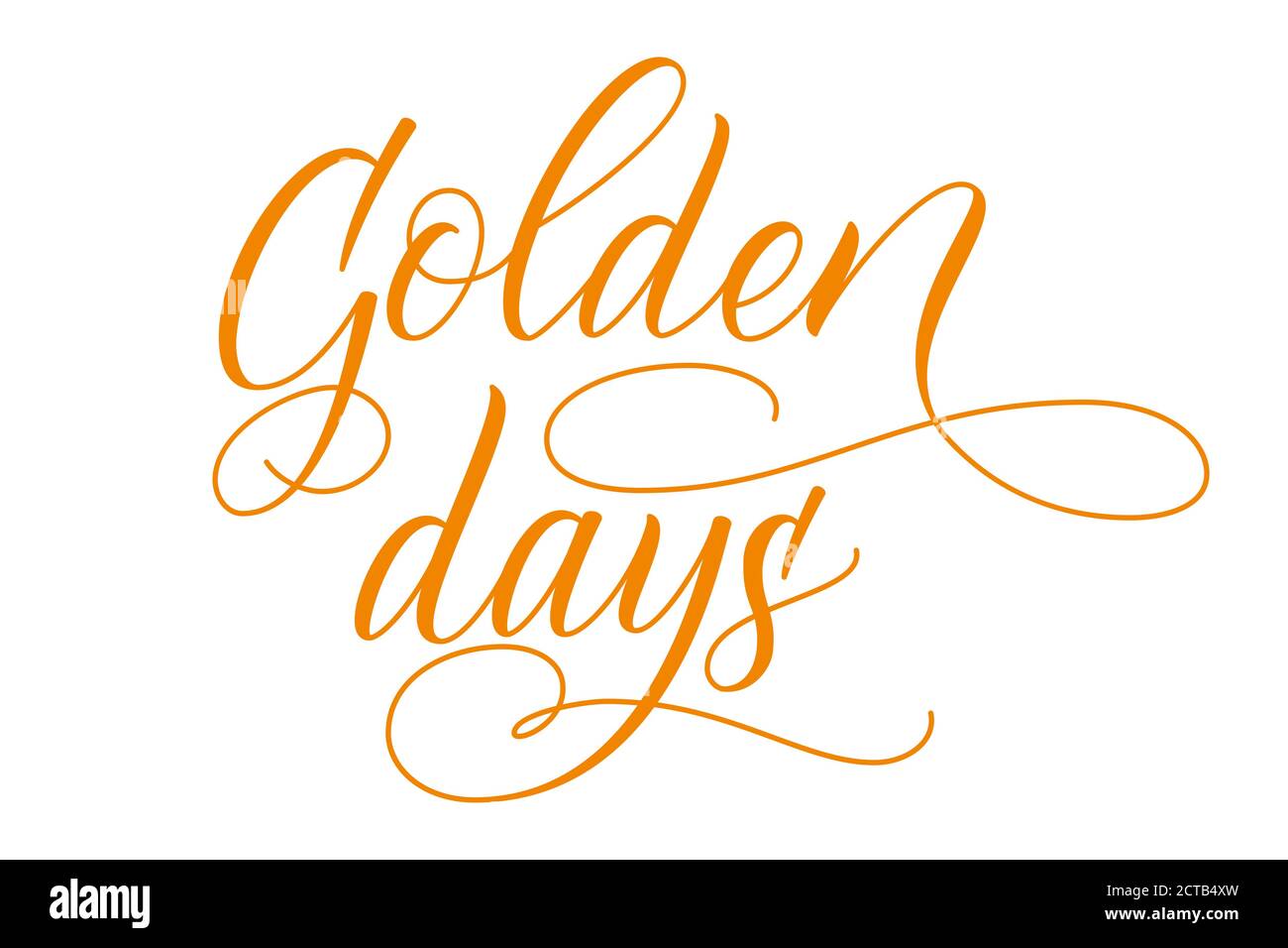 Brush calligraphy Golden Days Stock Vector Image & Art - Alamy