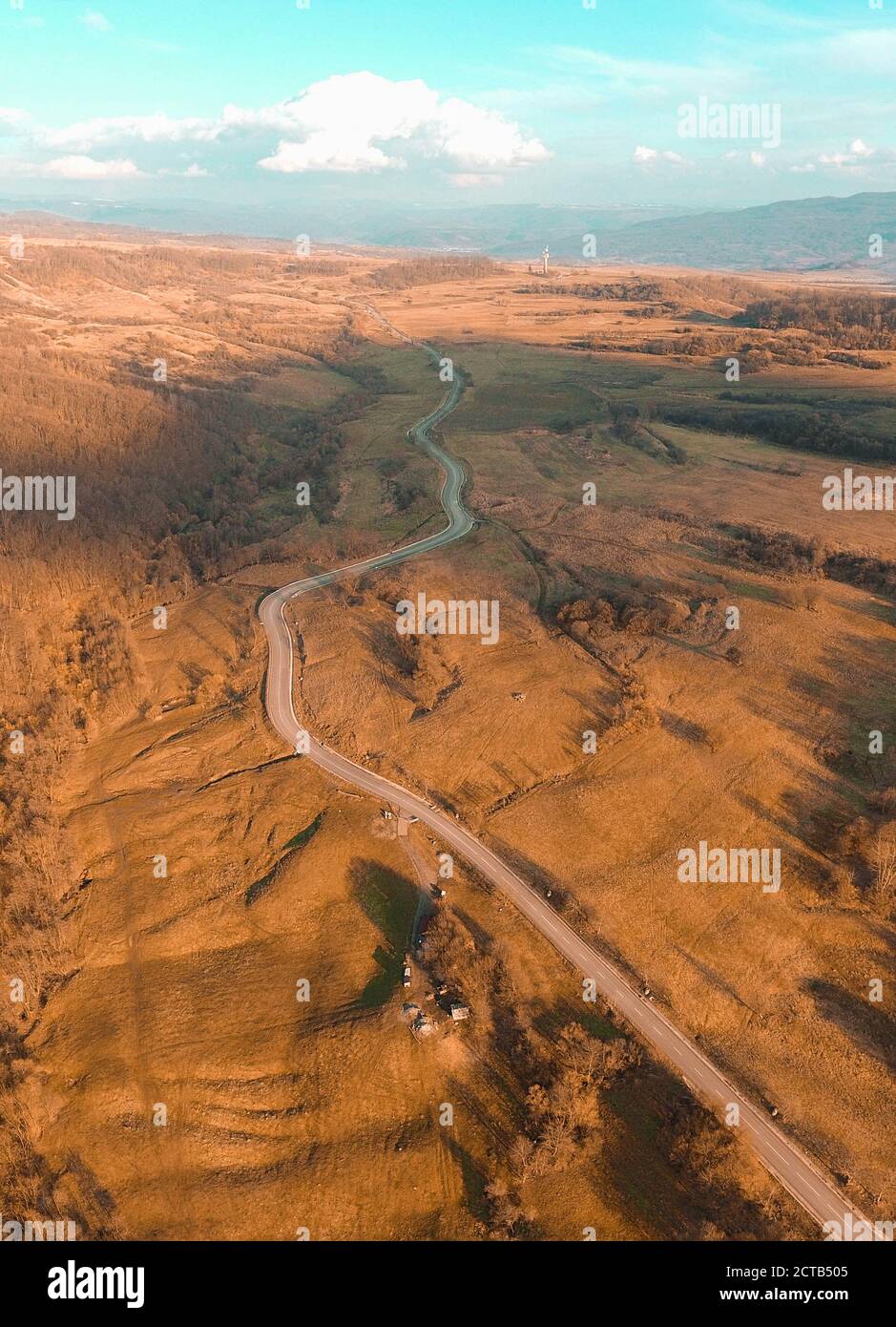 Transylvanian landscape by drone Stock Photo - Alamy