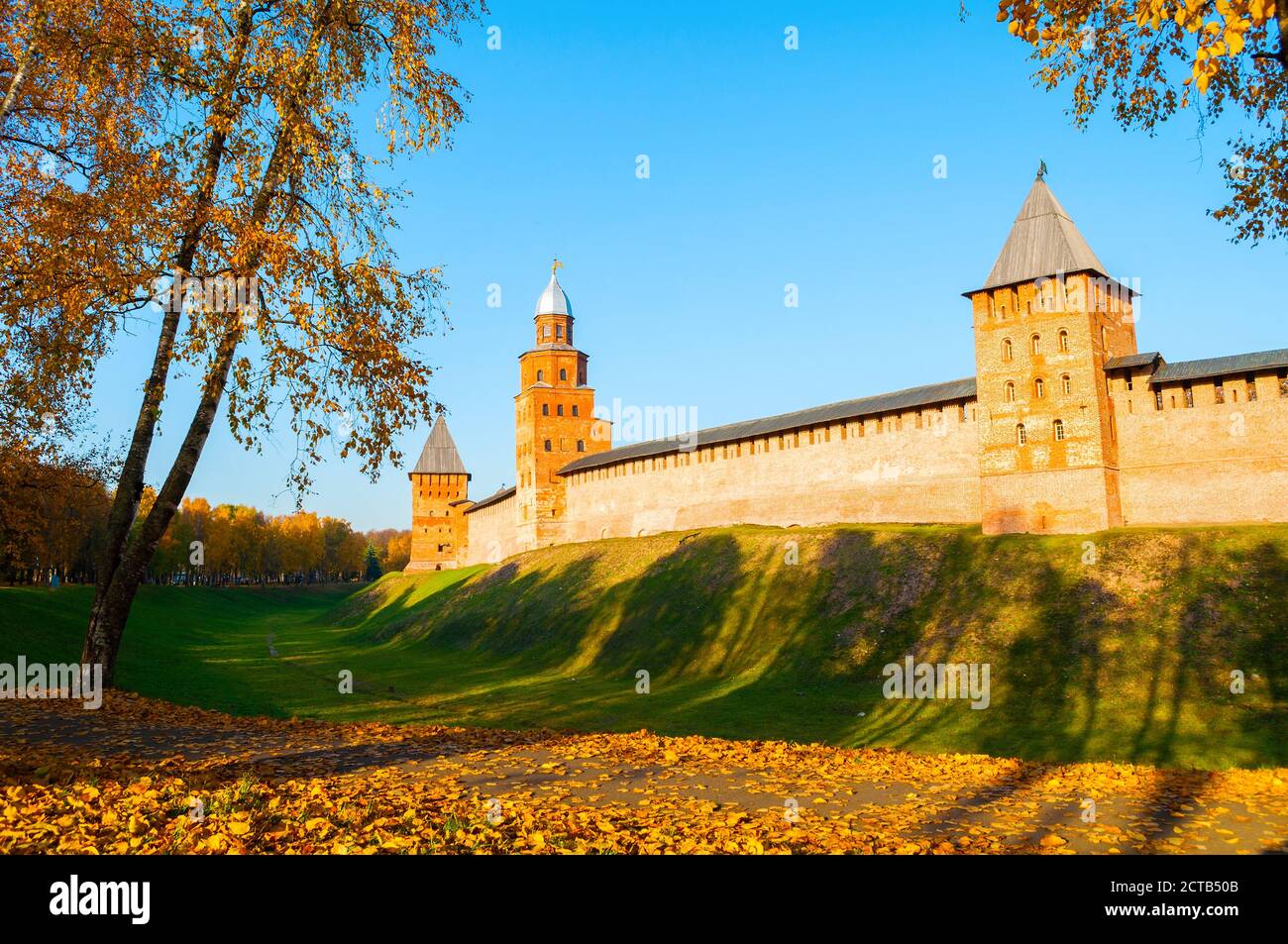 Veliky Novgorod, Russia. Kokui and Prince towers of Veliky Novgorod ...