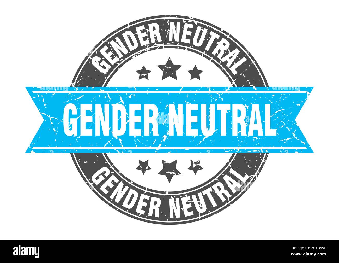 gender neutral round stamp with ribbon. sign. label Stock Vector Image ...