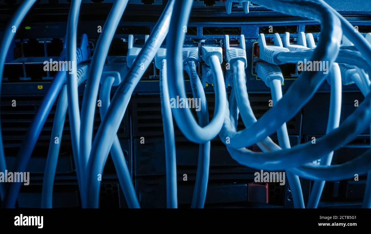 Close up working ethernet computer hi-res stock photography and images ...