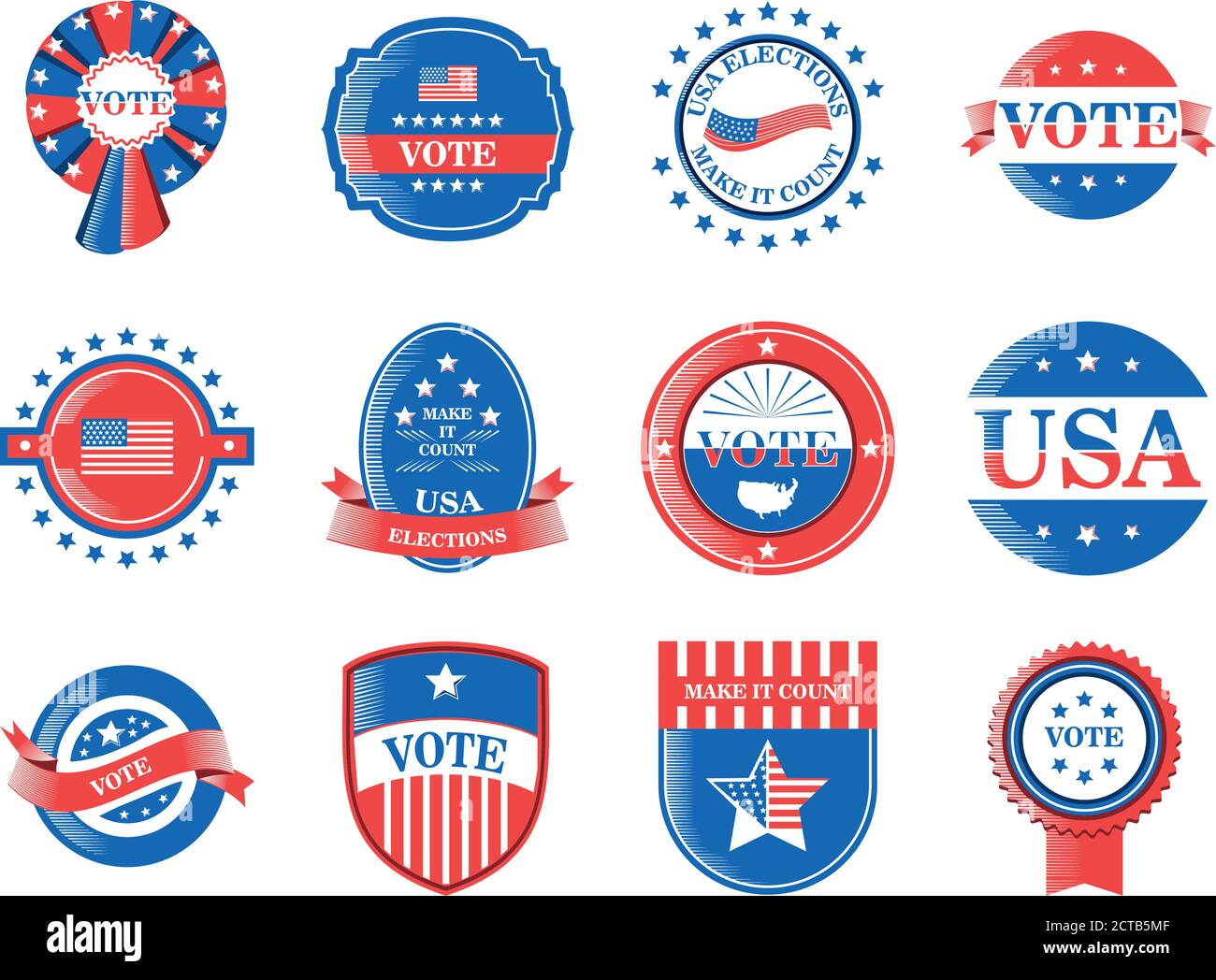 usa elections and vote detailed style set icons design, presidents day ...
