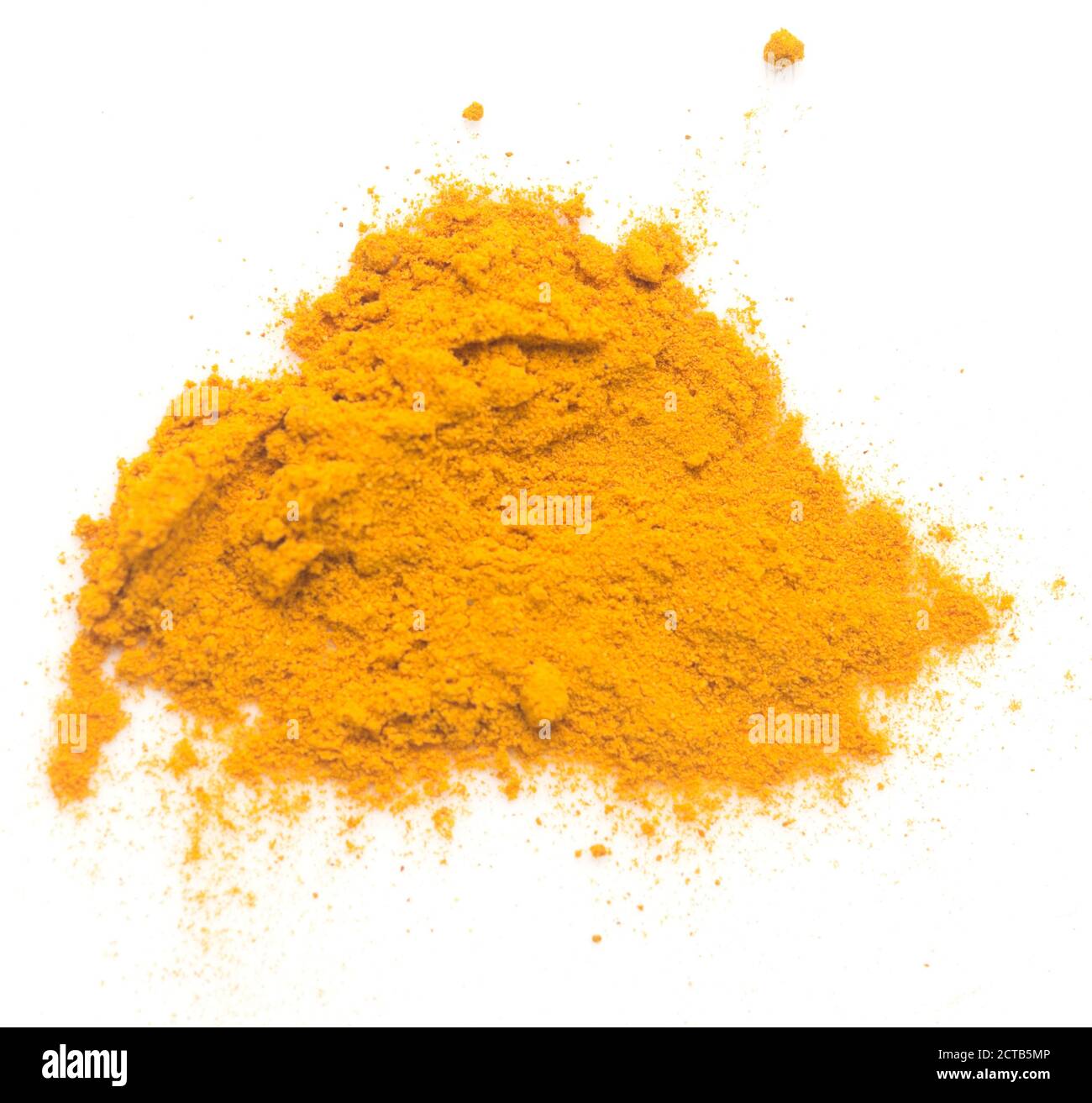 Pile of curcuma isolated on white background Stock Photo - Alamy