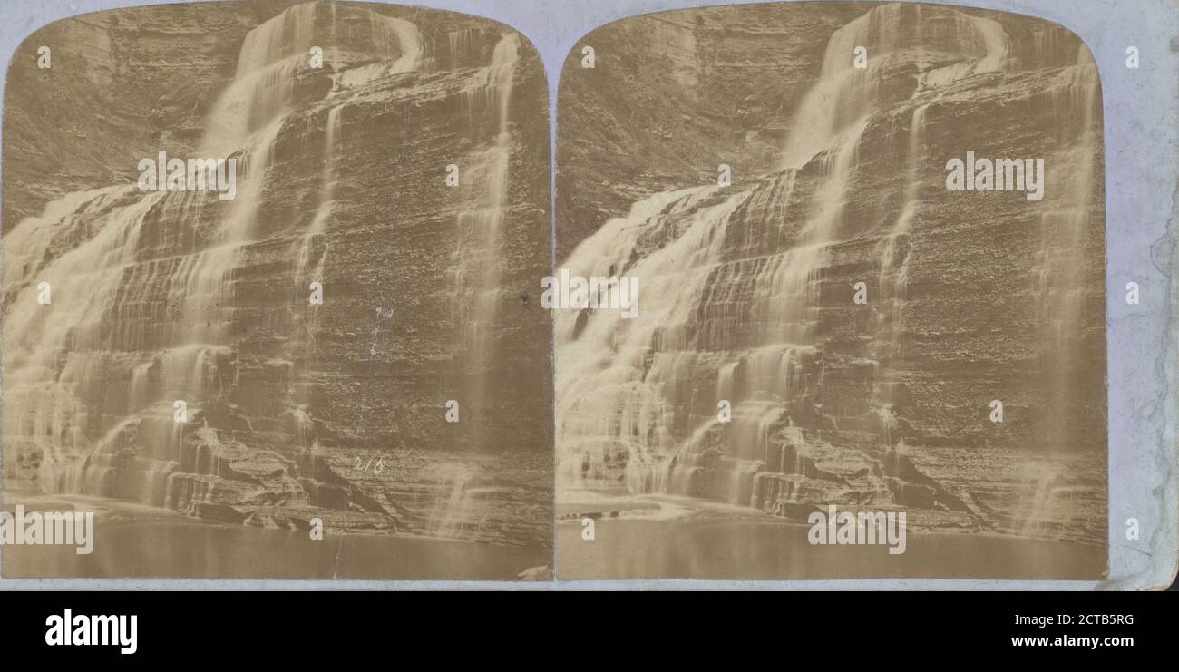 Base of Lucifer Falls, from east side of Cathedral., New York (State ...