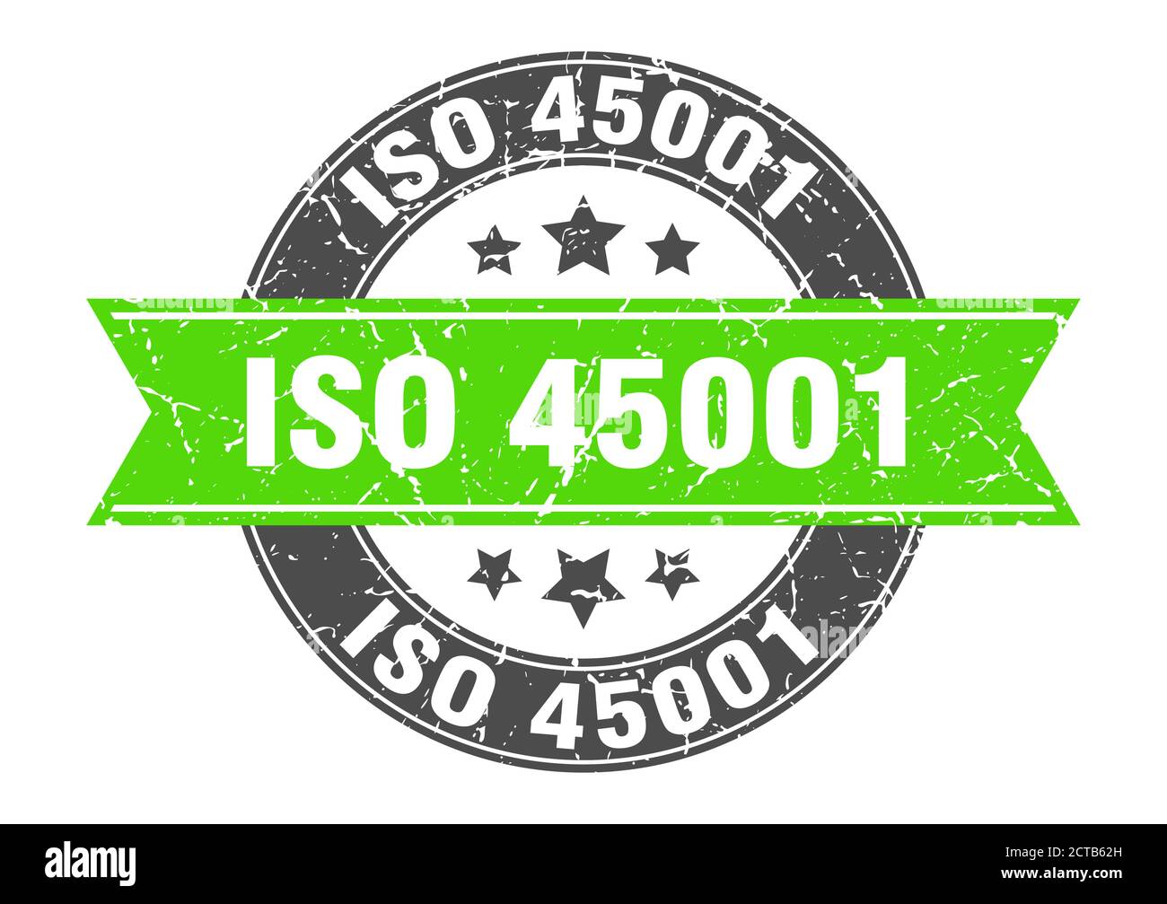iso 45001 round stamp with ribbon. sign. label Stock Vector Image & Art ...