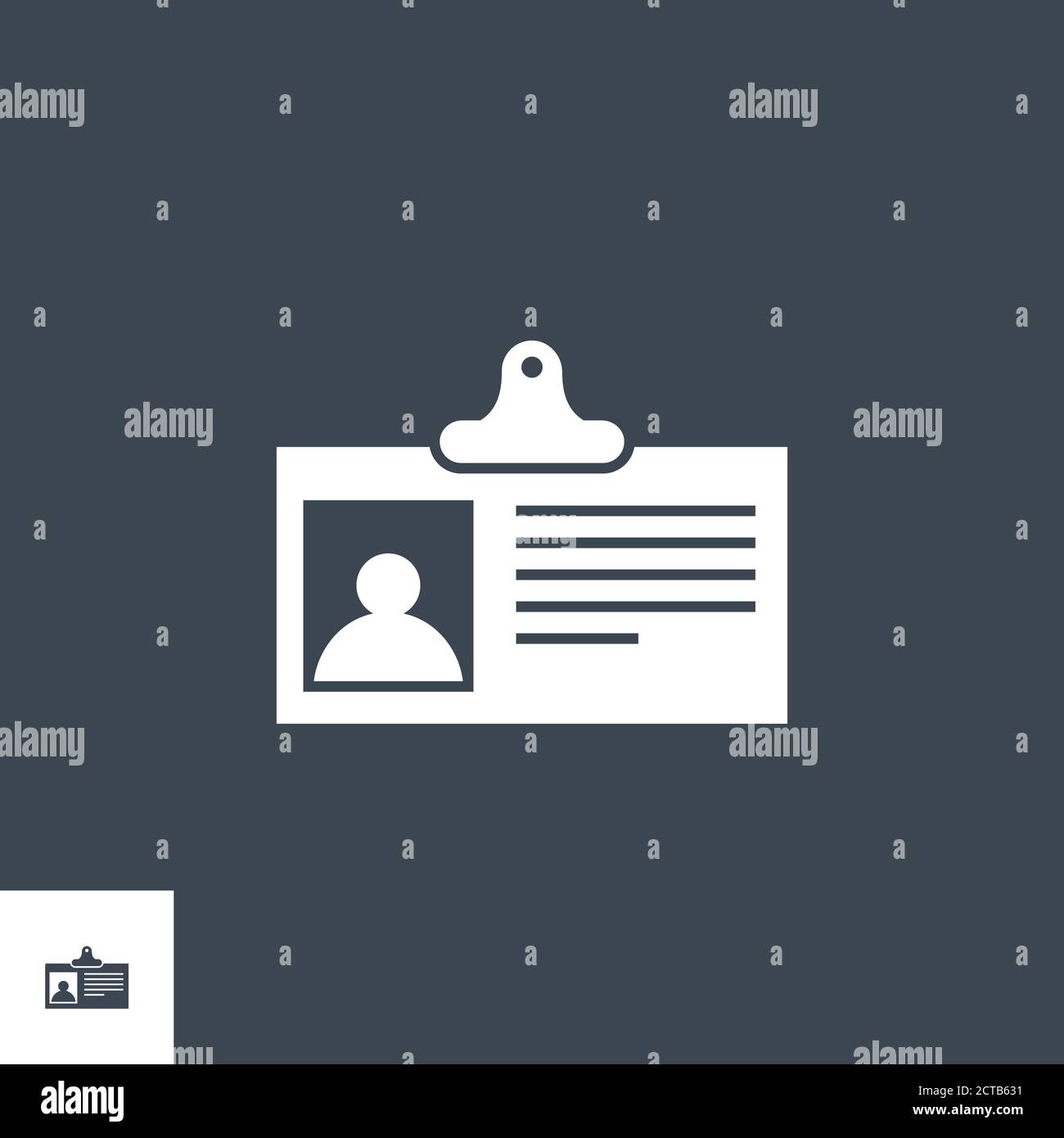 Person information identification glyph icon hi-res stock photography ...