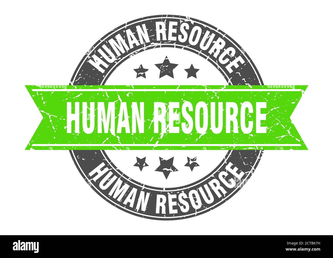 human resource round stamp with ribbon. sign. label Stock Vector Image ...