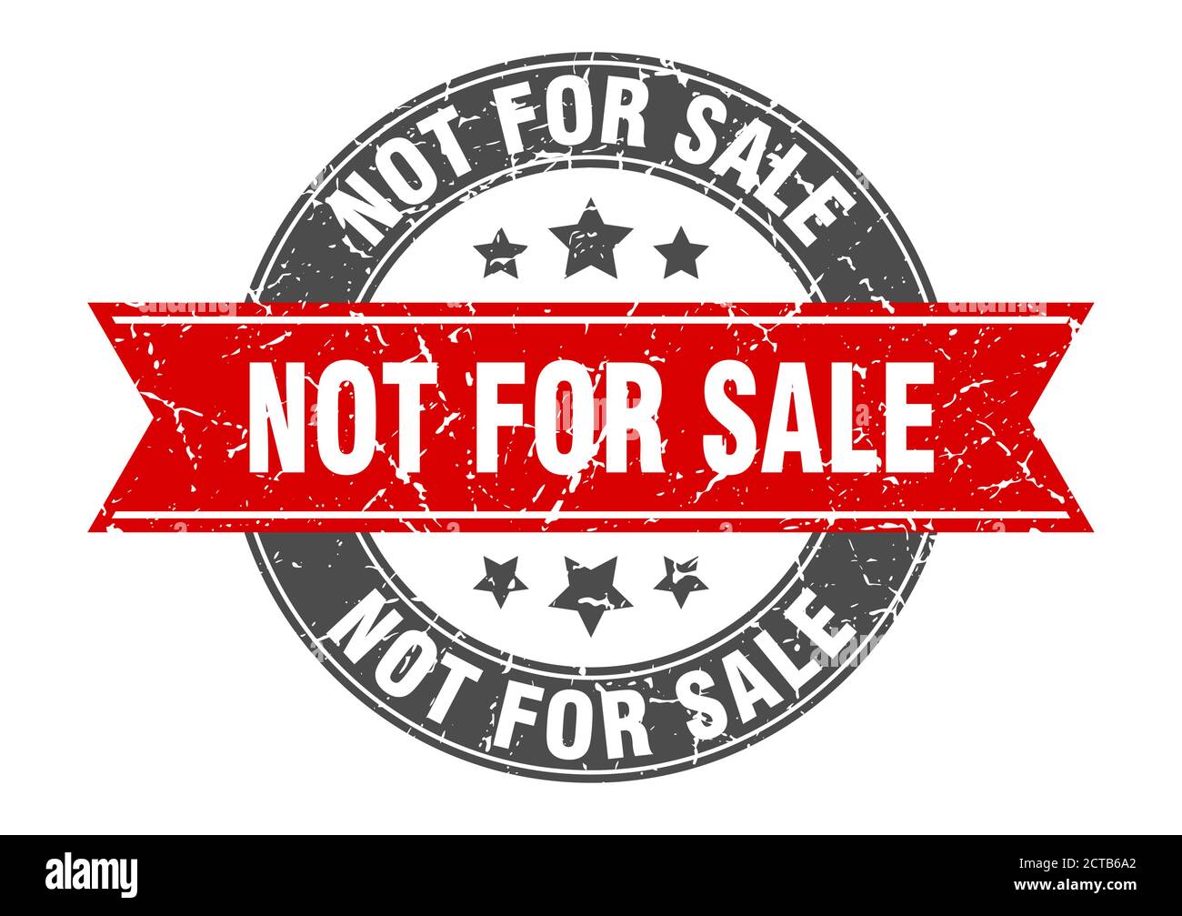 not for sale round stamp with ribbon. sign. label Stock Vector Image ...