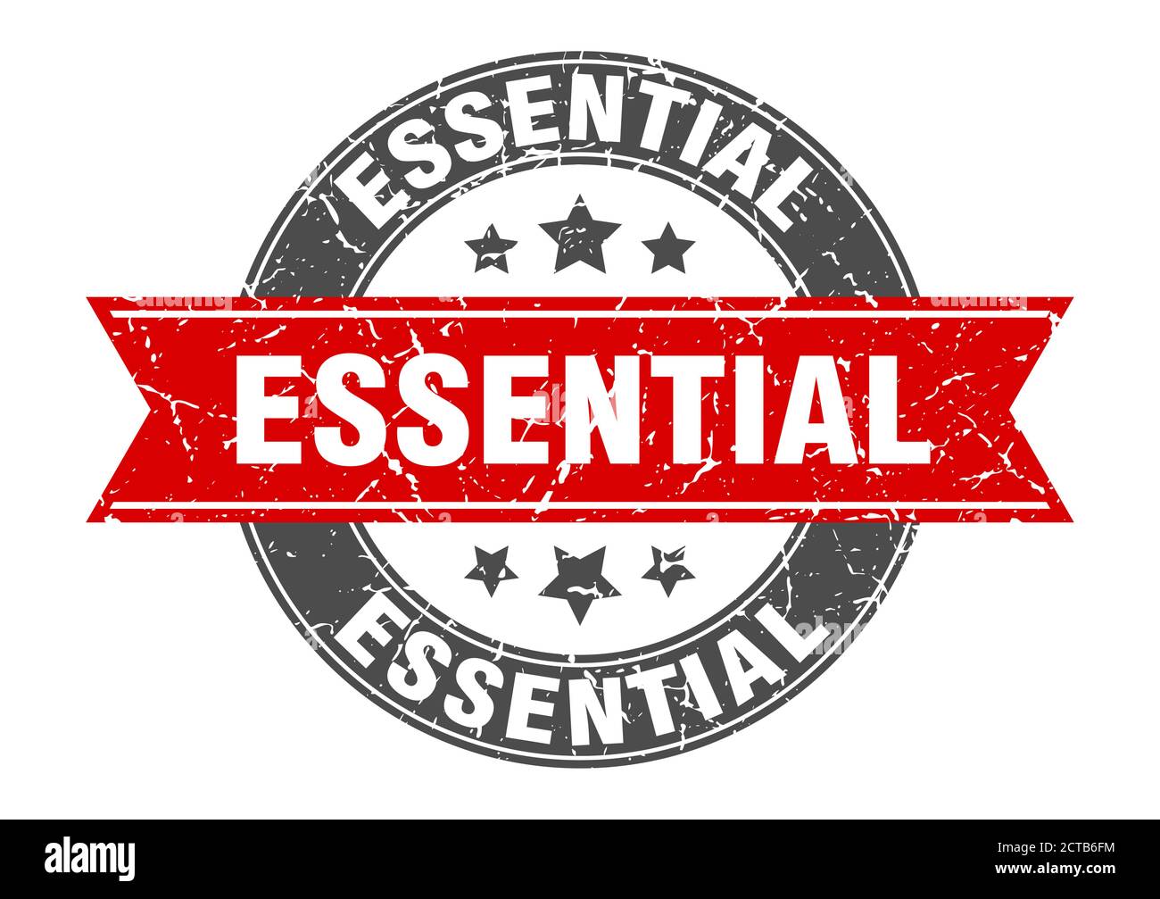 essential round stamp with ribbon. sign. label Stock Vector Image & Art ...