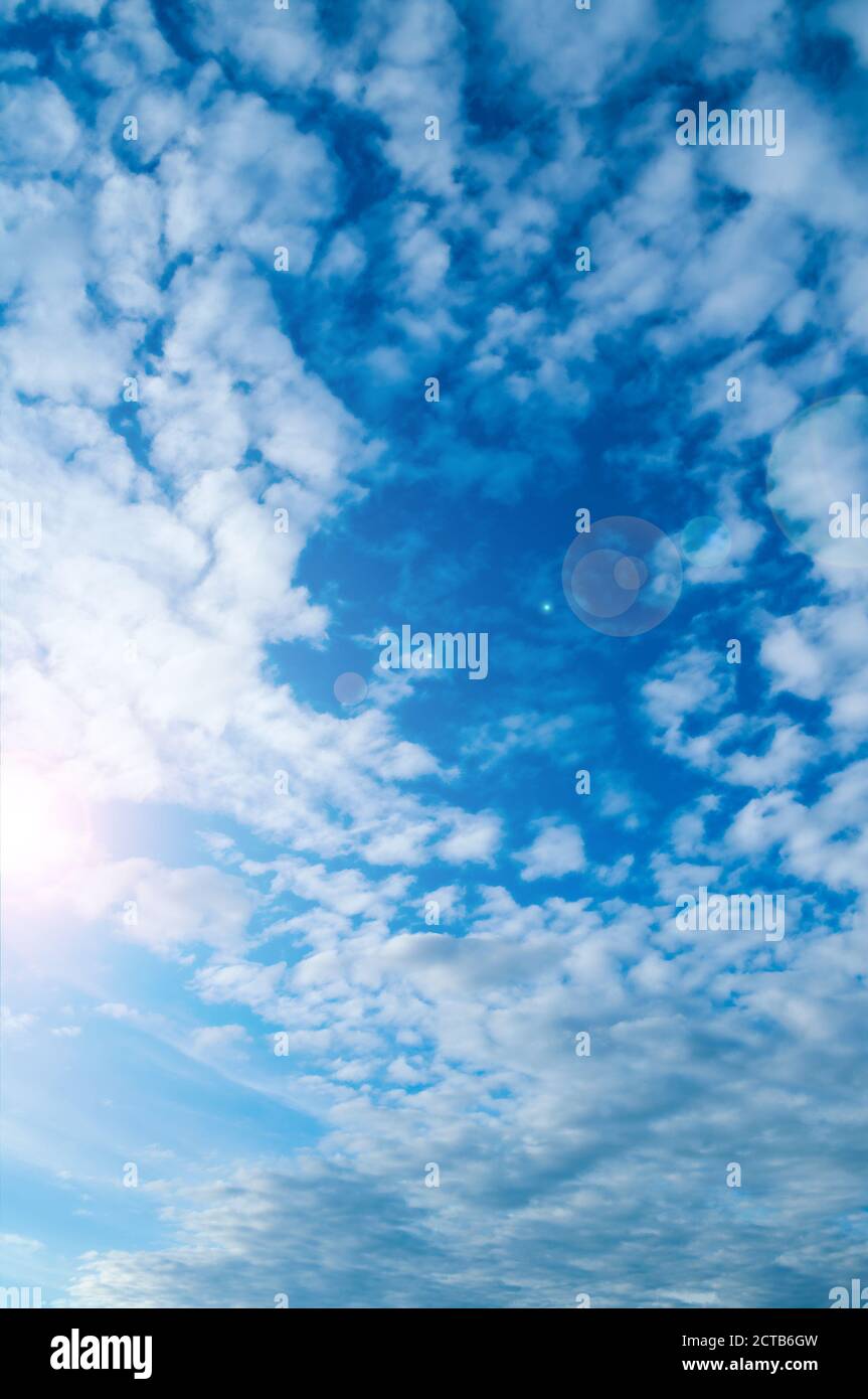 Dramatic blue sky background, vast sky landscape panoramic scene Stock ...