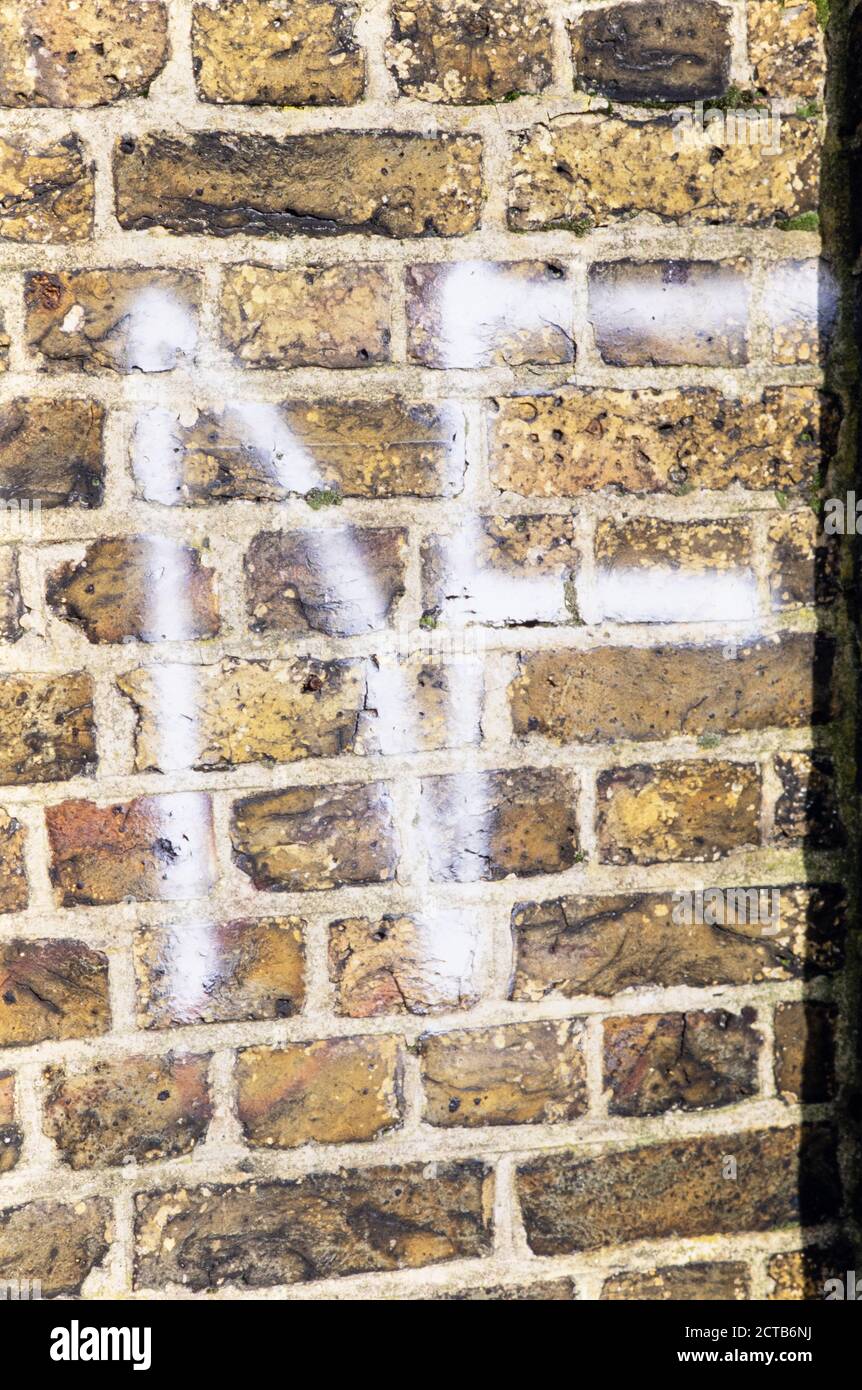 National Front graffiti on the Thamesmead Estate in south-east London ...