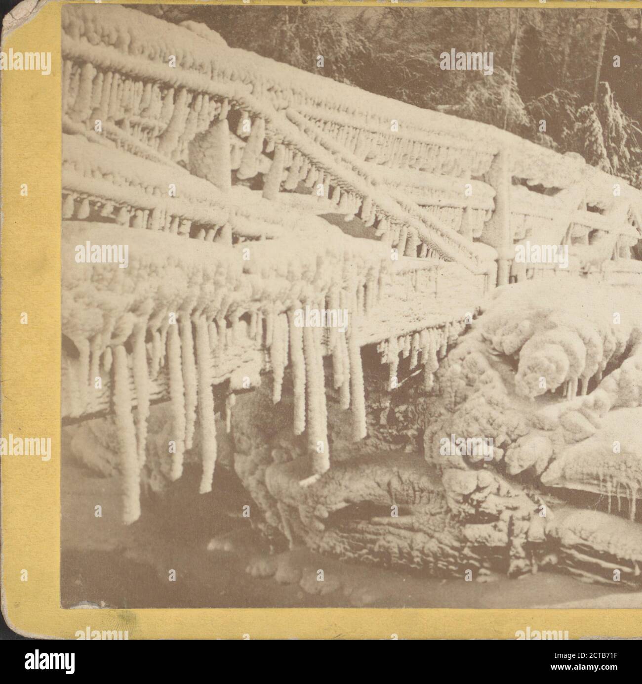 Terrapin Tower Bridge in winter, Niagara., 1870, New York (State ...