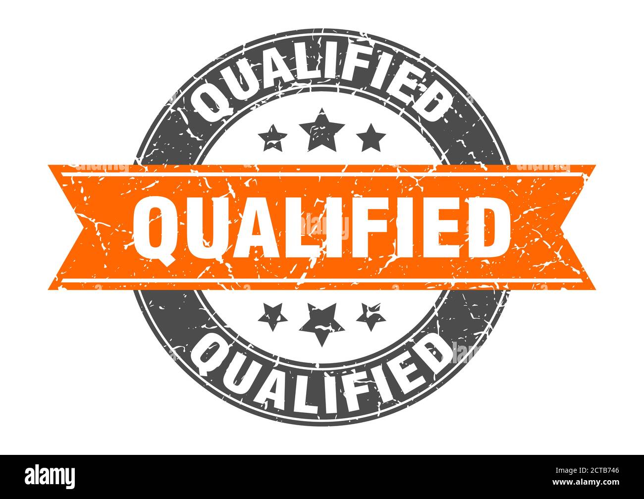 Qualified stamp sign round Stock Vector Images - Alamy