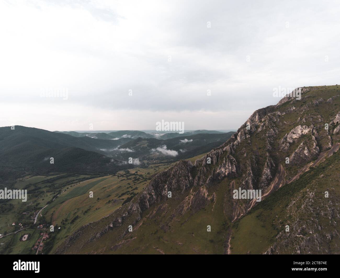 Transylvanian landscape by drone Stock Photo - Alamy