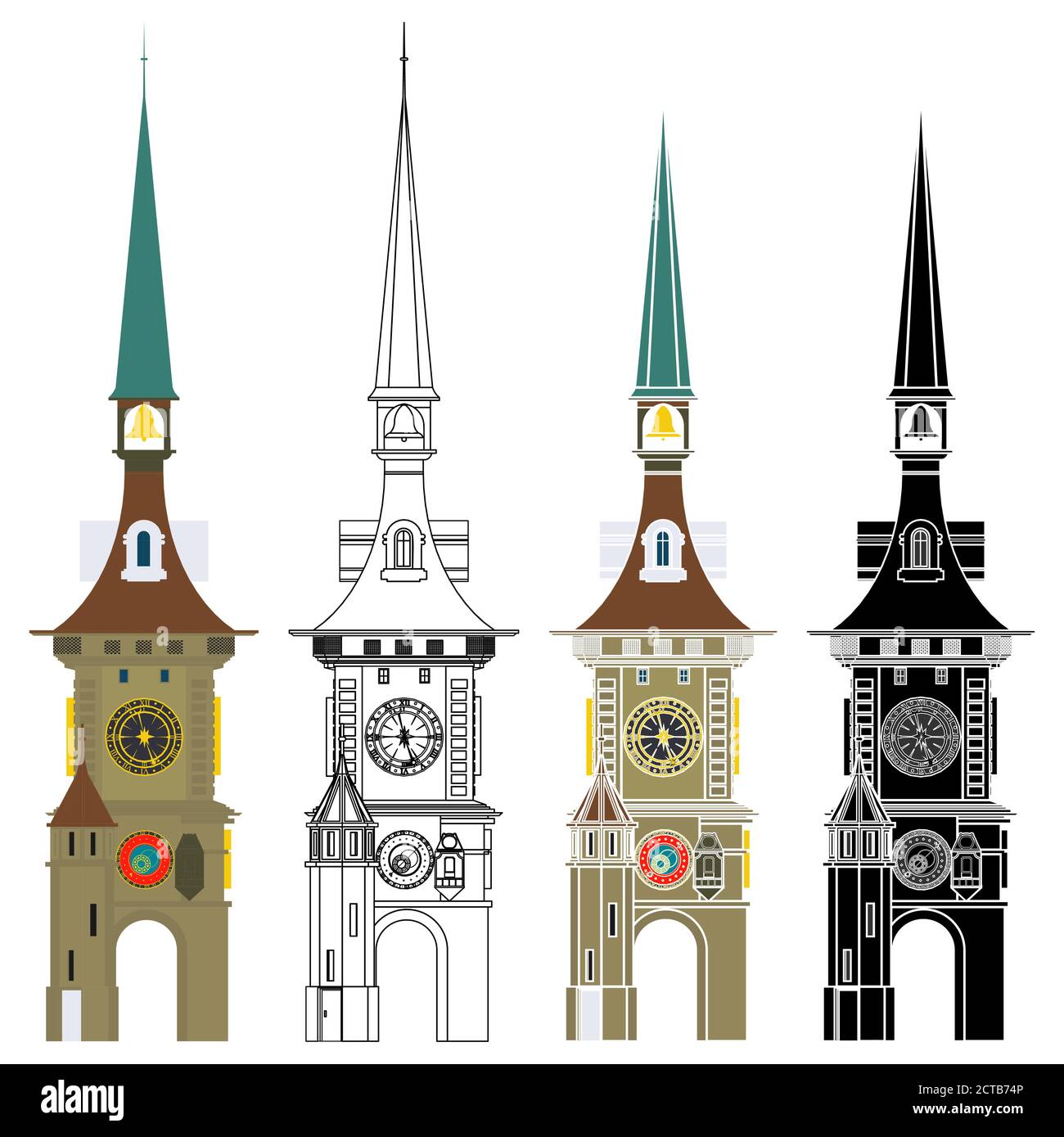 Zytglogge clock Stock Vector Images - Alamy