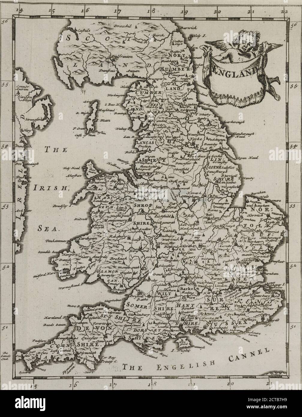 Maps of england hi-res stock photography and images - Alamy