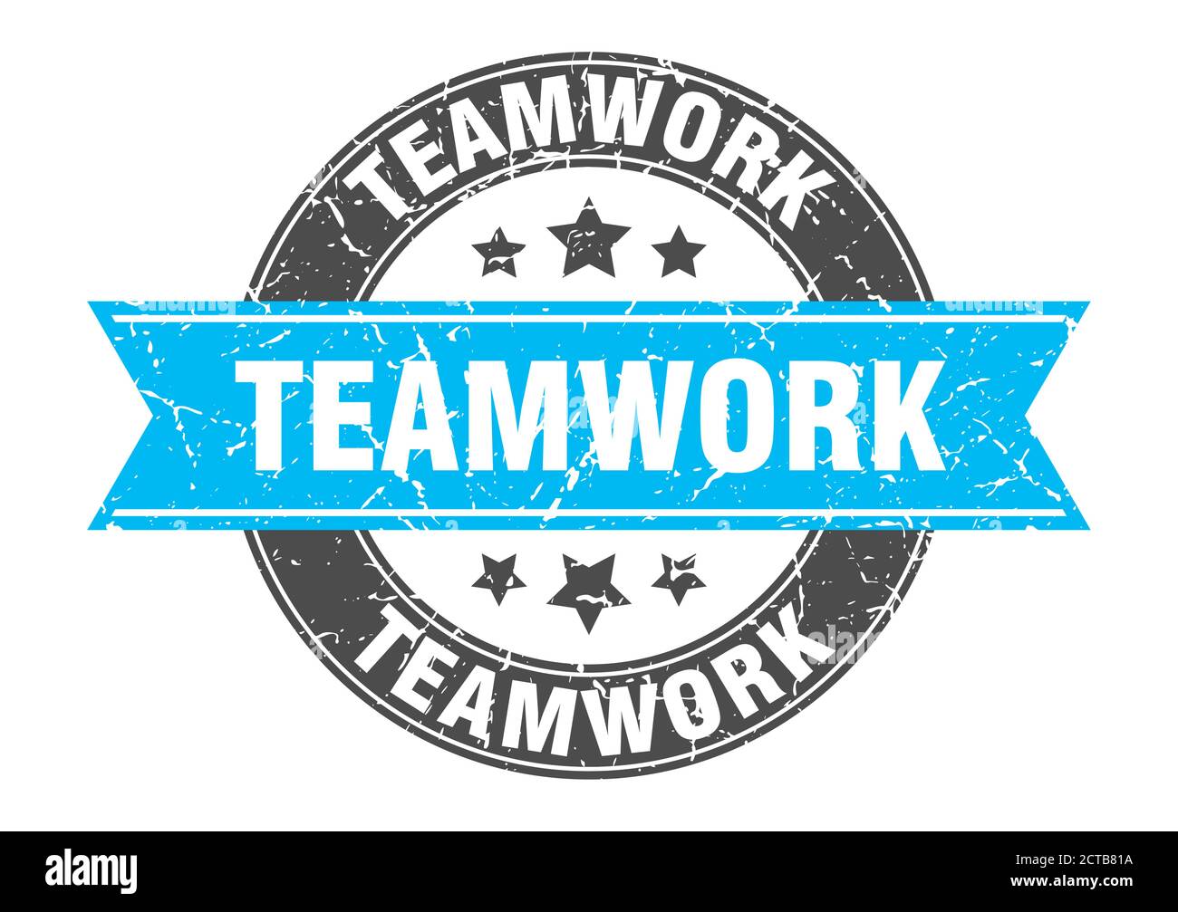 teamwork round stamp with ribbon. sign. label Stock Vector Image & Art ...