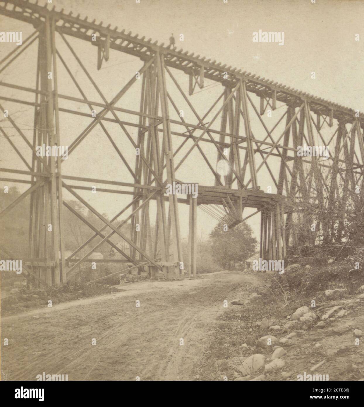 Section of Trestle Bridge on the New York, Boston & Montreal Railway ...