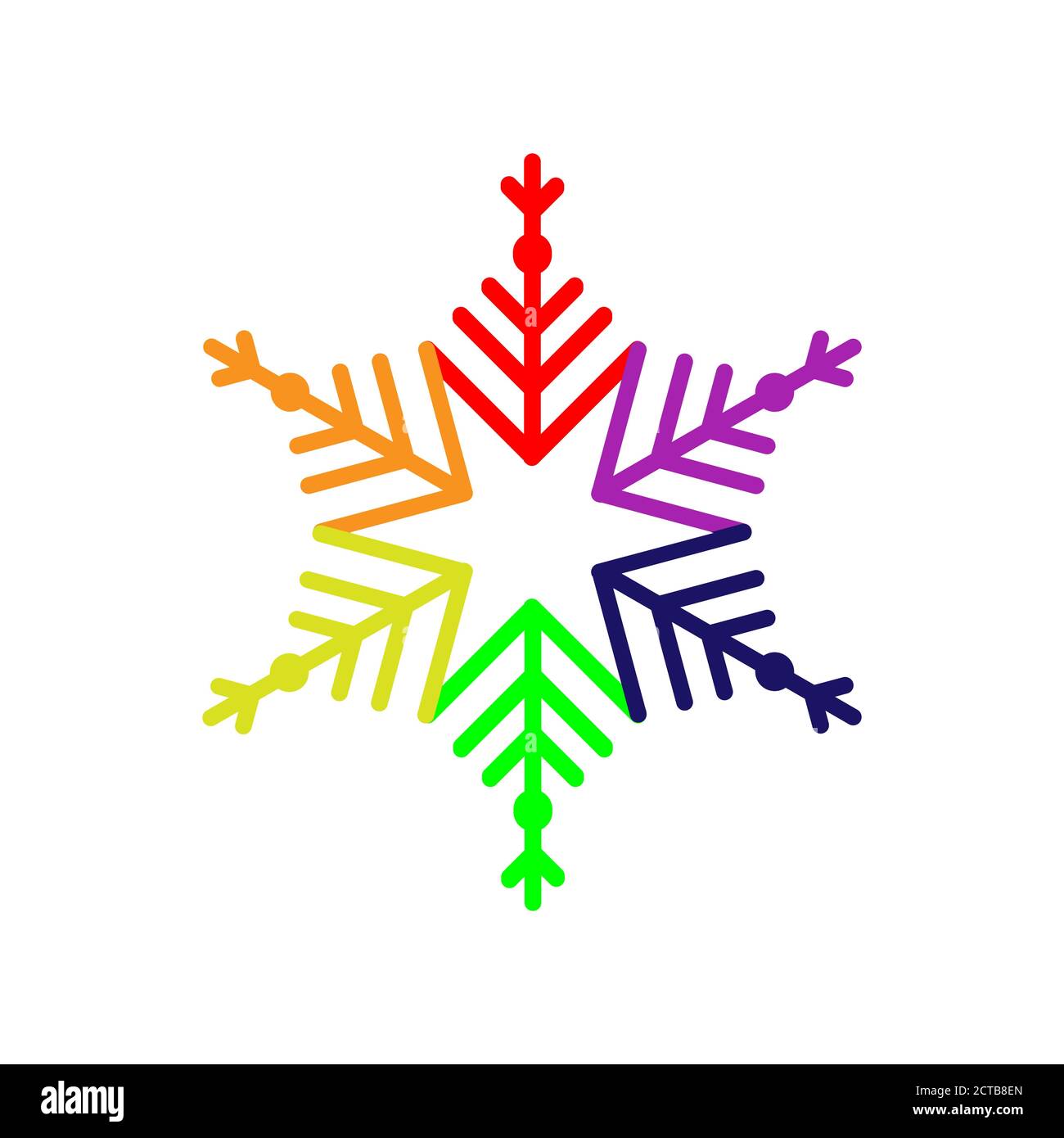 Colorful Snowflakes Clipart