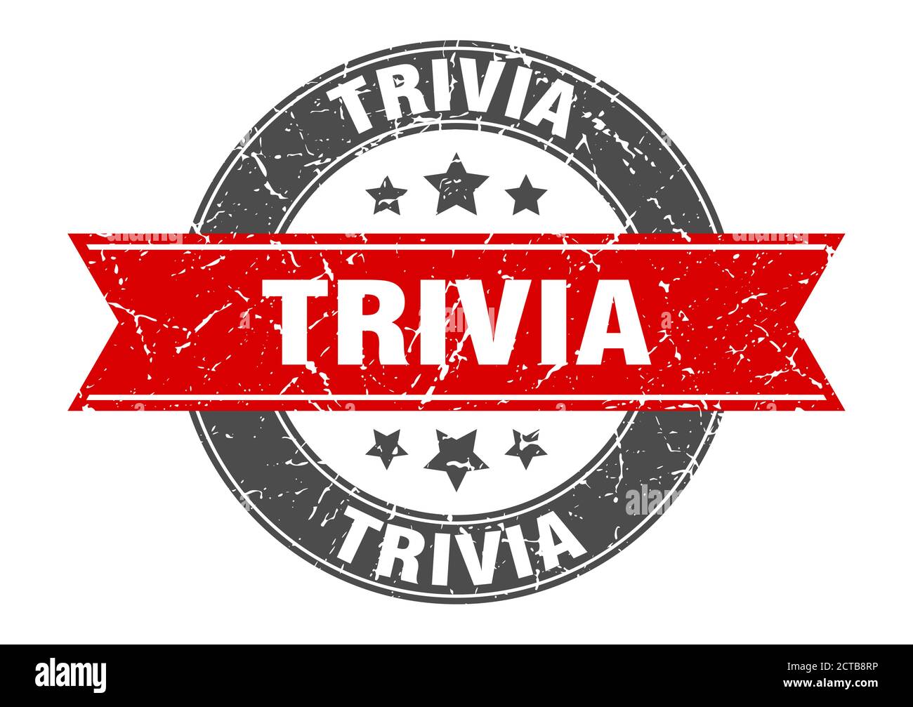 trivia round stamp with ribbon. sign. label Stock Vector Image & Art ...