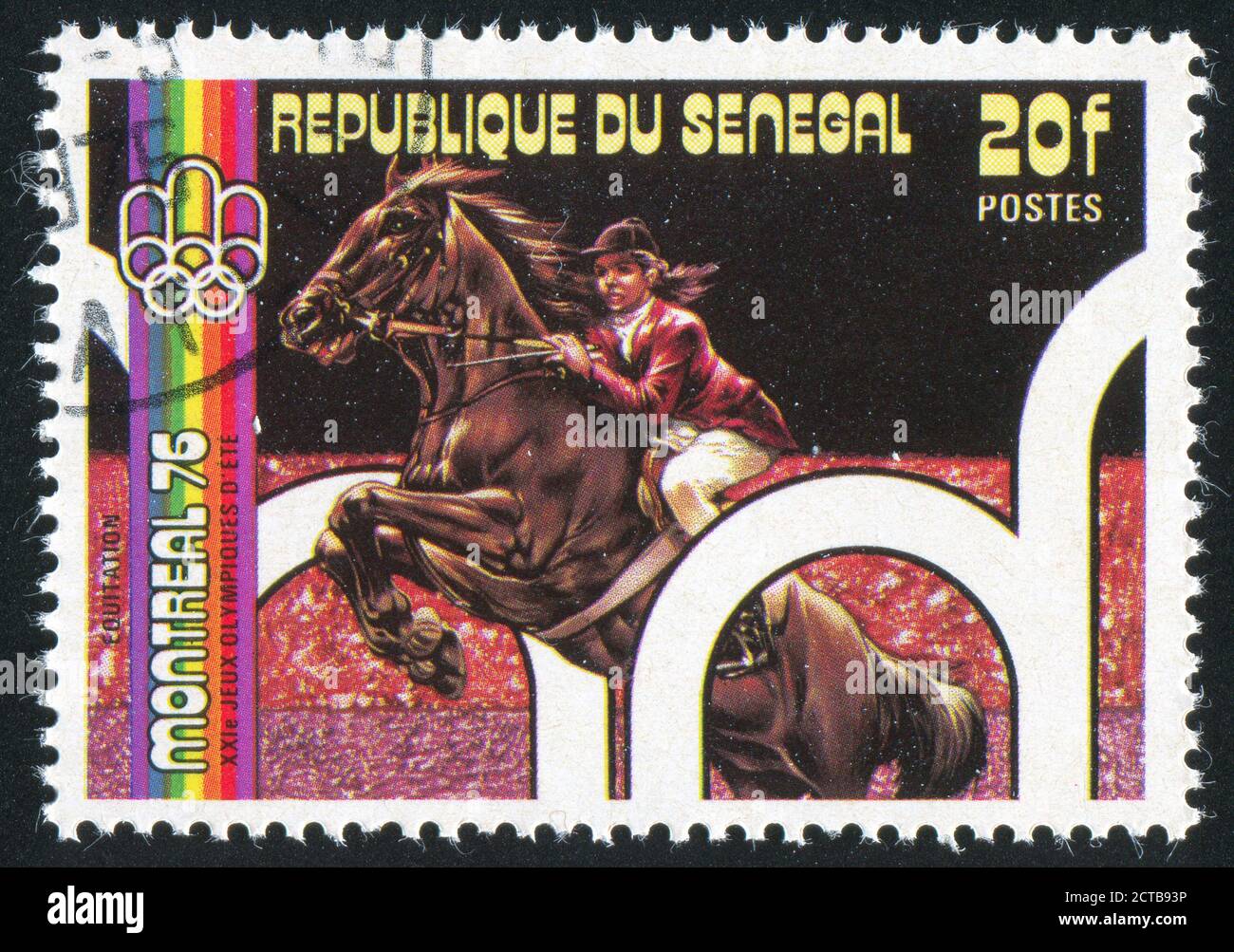 SENEGAL - CIRCA 1976: stamp printed by Senegal, shows Equestrian, circa ...