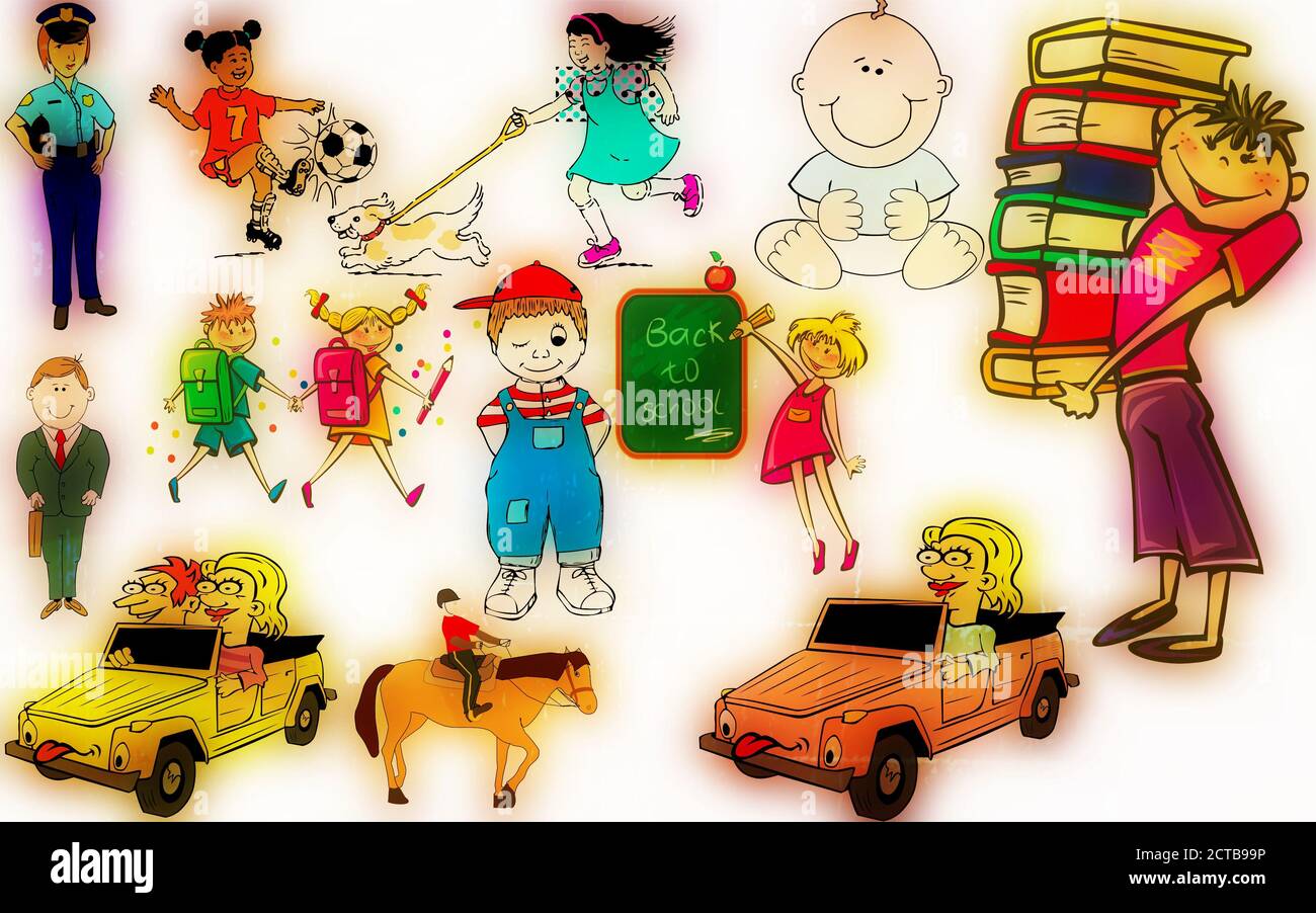 Modern Illustration of isolated drawing in cartoon style. illustration ...
