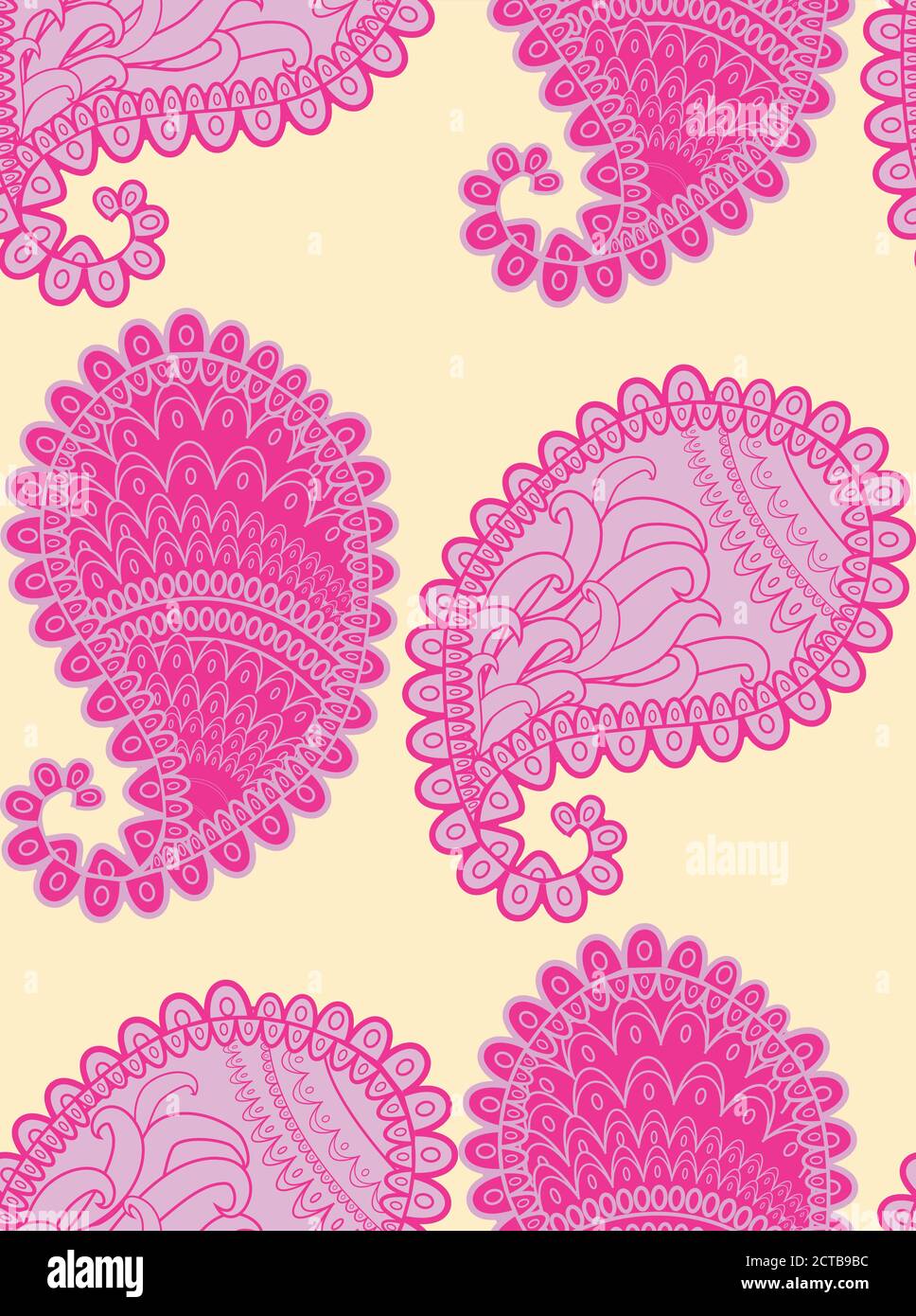 Seamless pattern of beautiful paisley cucumbers Turkish, Indian ...