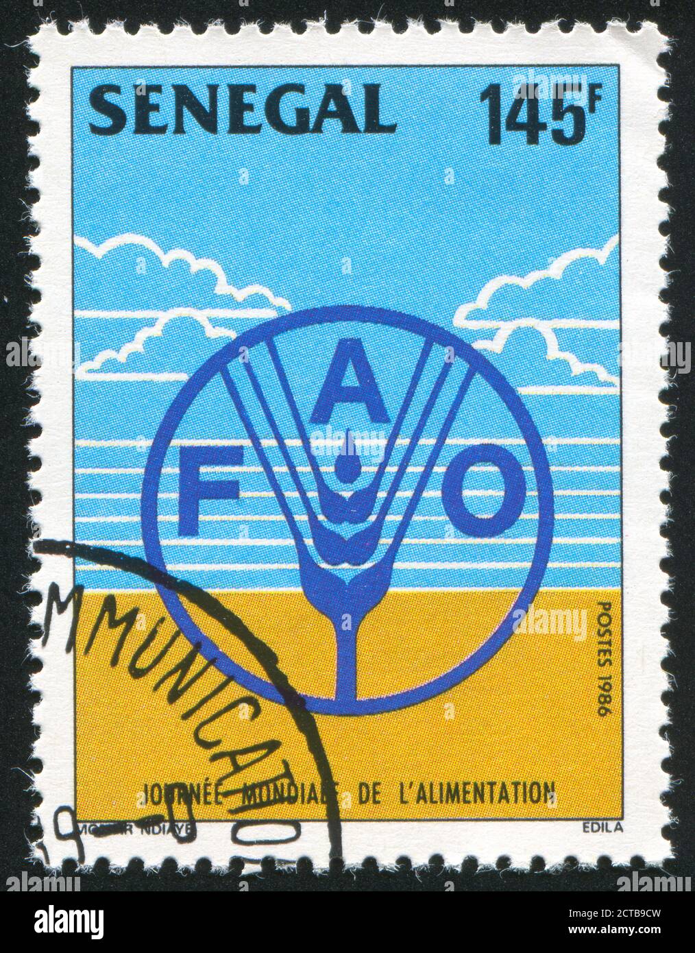 SENEGAL - CIRCA 1986: stamp printed by Senegal, shows Emblem, circa ...