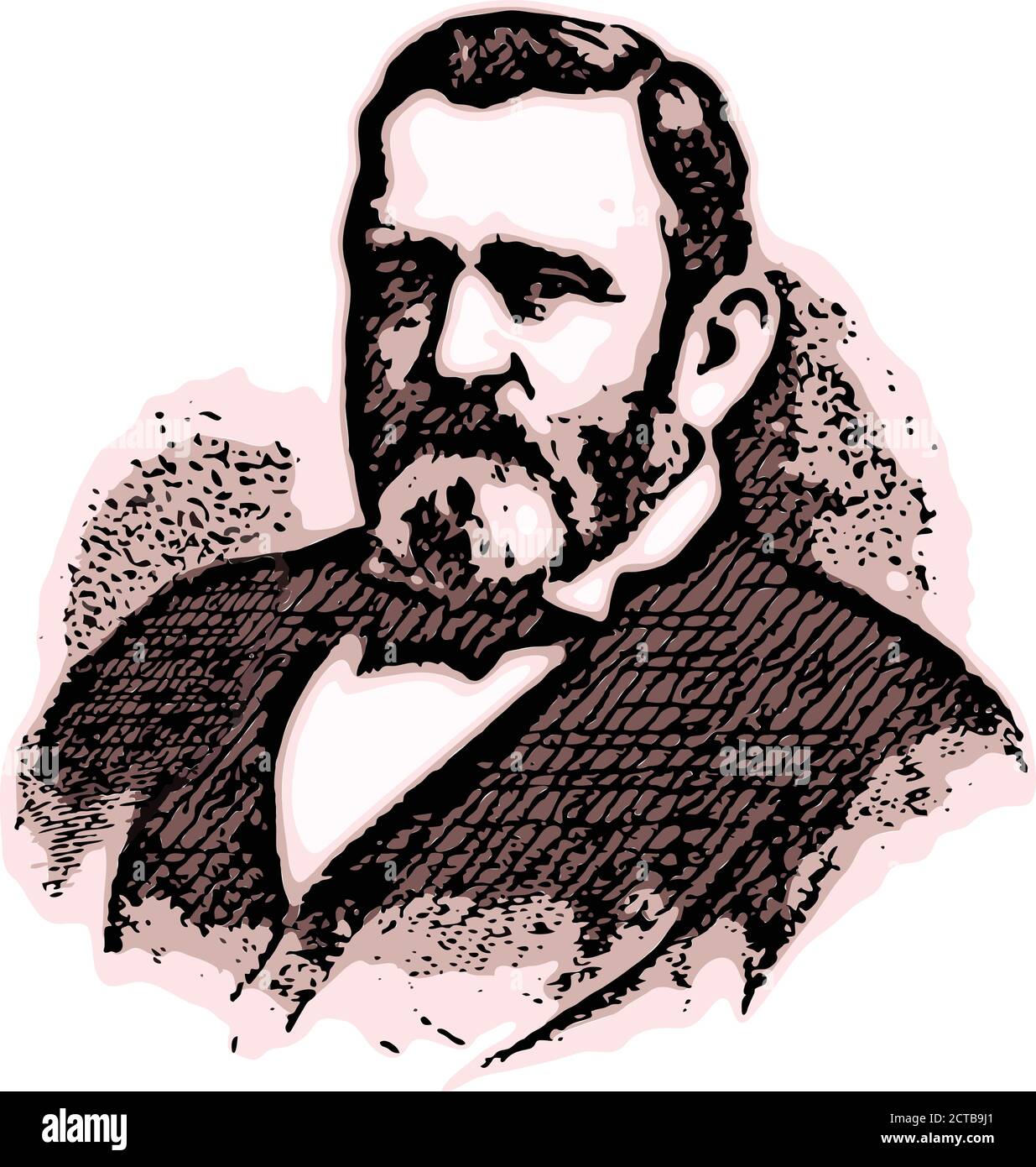 Vector portrait of president Ulysses S. Grant. Ulysses S. Grant (1822 ...