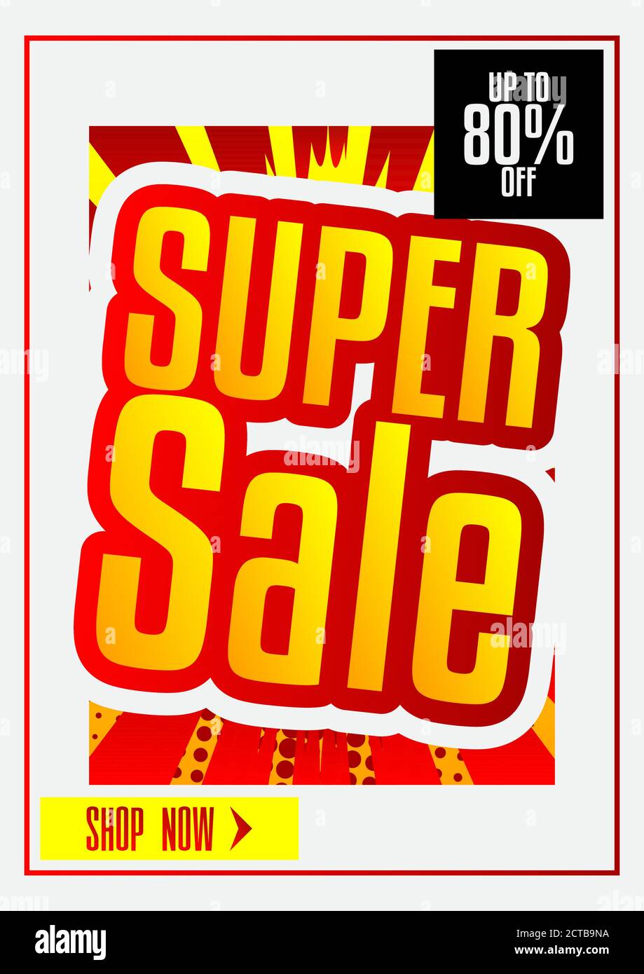 Comic book fashion sale social media post design. Cartoon colored ...