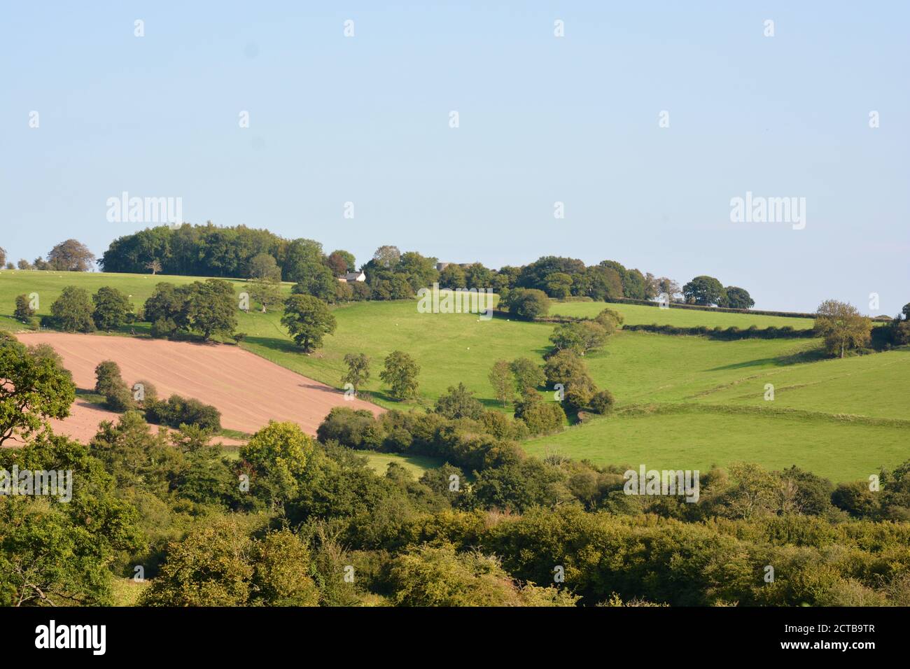 The beautiful countryside around the Welsh town of Abergavenny. Rural ...