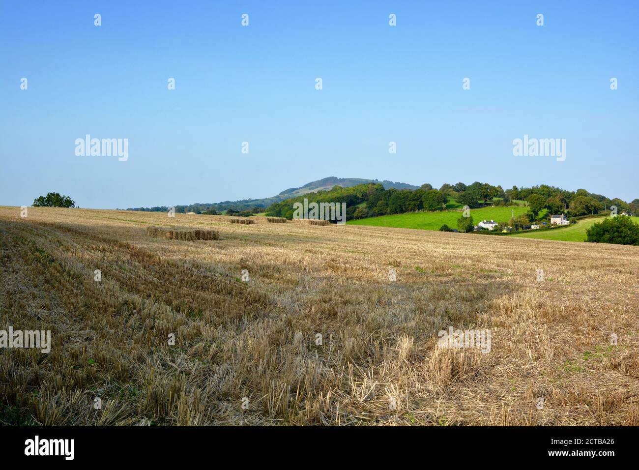 The beautiful countryside around the Welsh town of Abergavenny. Rural ...