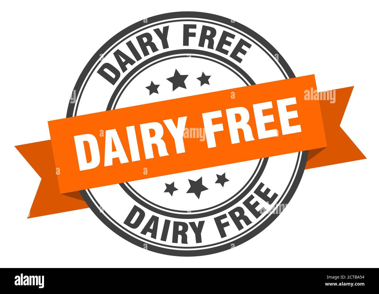 dairy free label sign. round stamp. ribbon. band Stock Vector Image ...