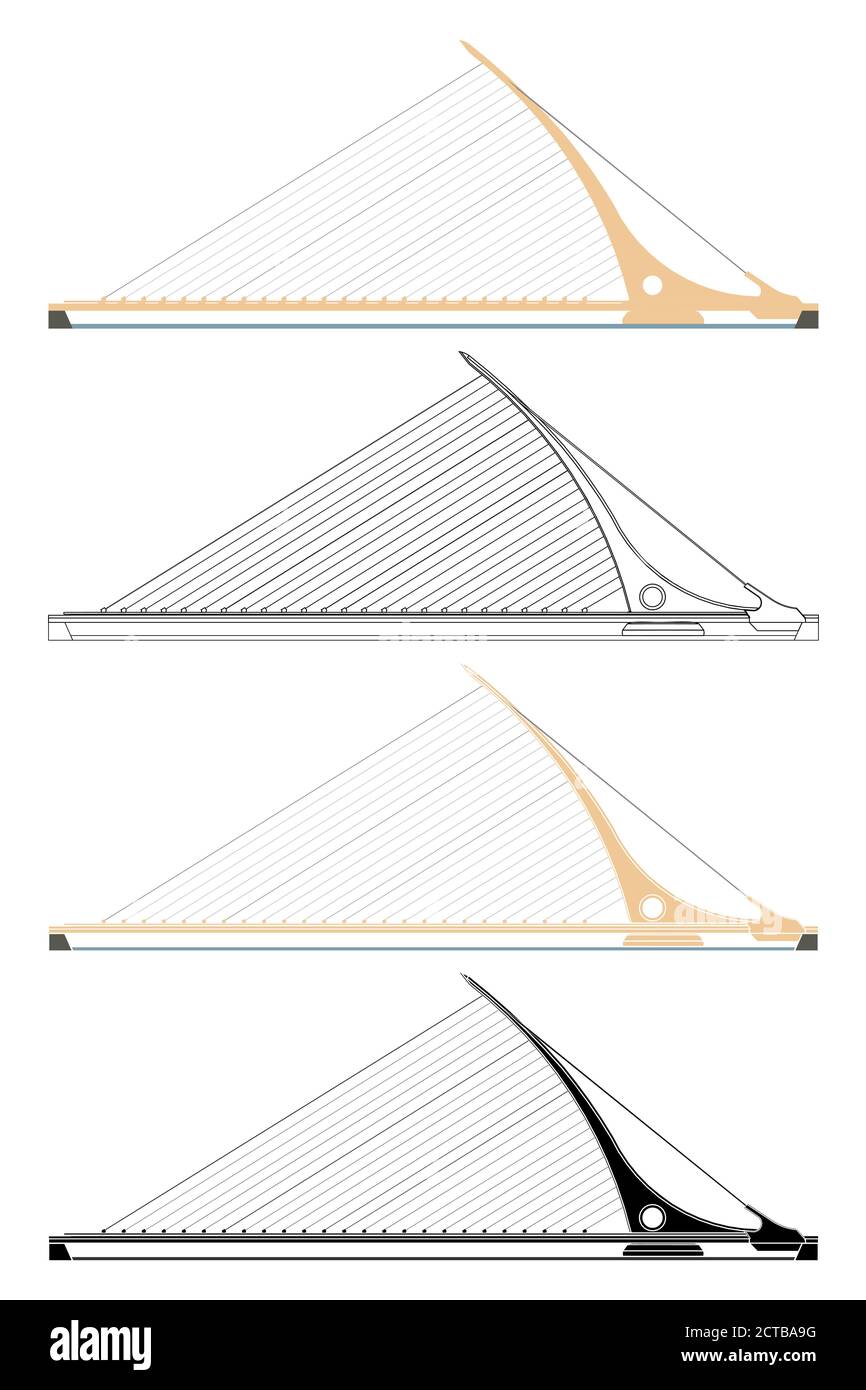 Samuel Beckett Bridge Dublin Ireland Stock Vector Image & Art - Alamy