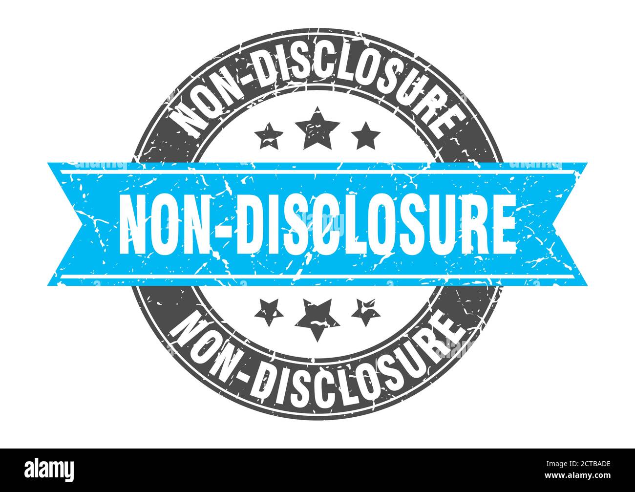 non-disclosure round stamp with ribbon. sign. label Stock Vector Image ...