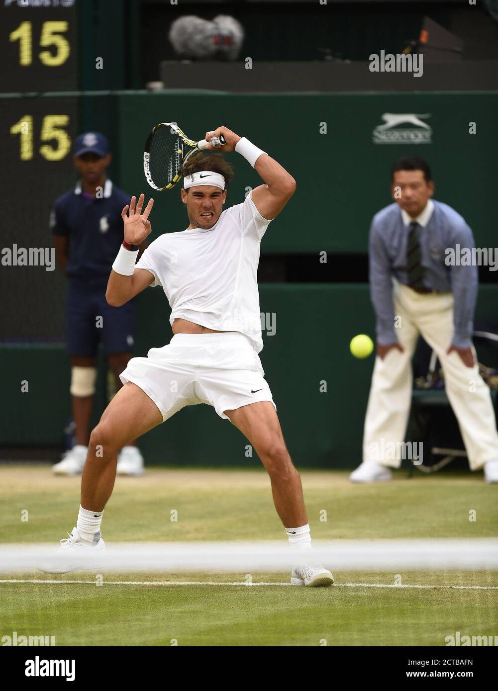 Mikhail Kukushkin v Rafael Nadal. WIMBLEDON TENNIS CHAMPIONSHIPS 2014 ...
