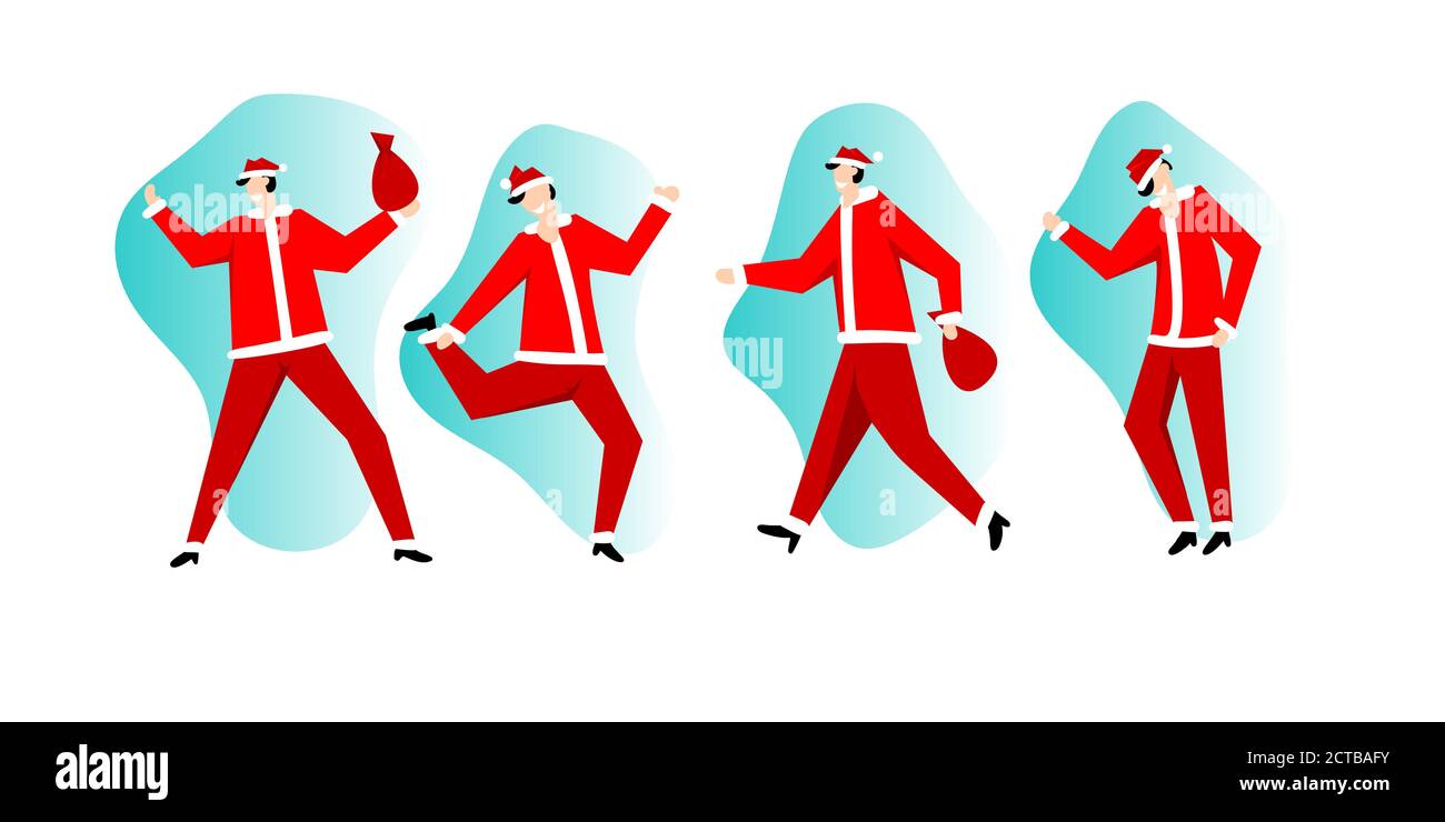 Red santa bag cartoon Stock Vector Images - Alamy