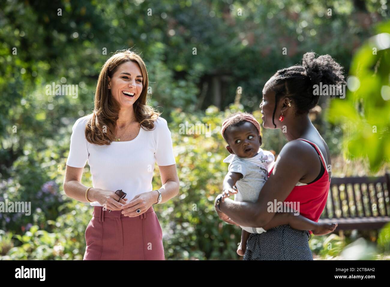The Duchess of Cambridge with Morgan Alex Cassius and her six month old ...