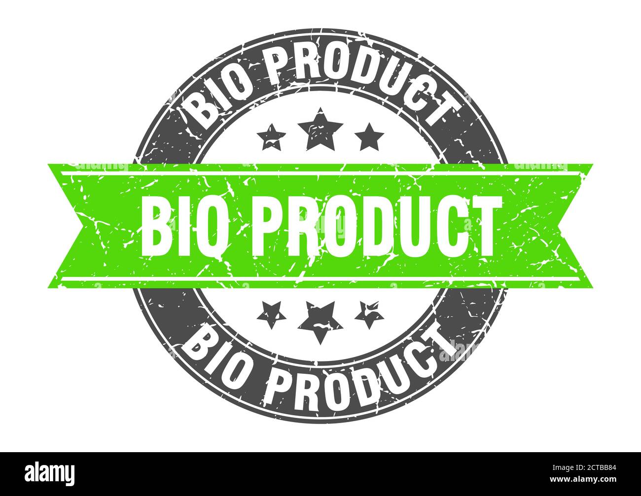 bio product round stamp with ribbon. sign. label Stock Vector Image ...