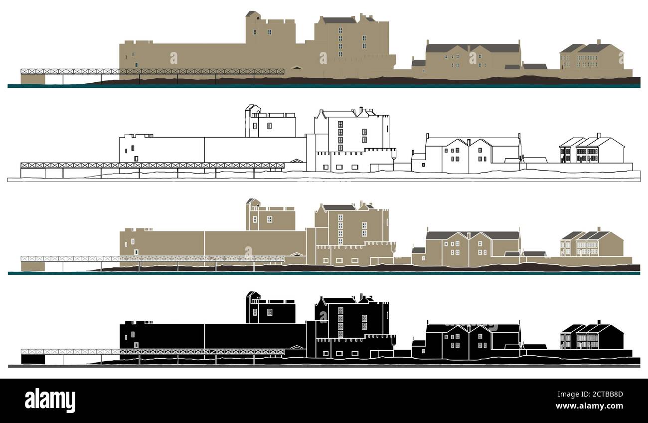 Castle silhouette uk Cut Out Stock Images & Pictures - Alamy