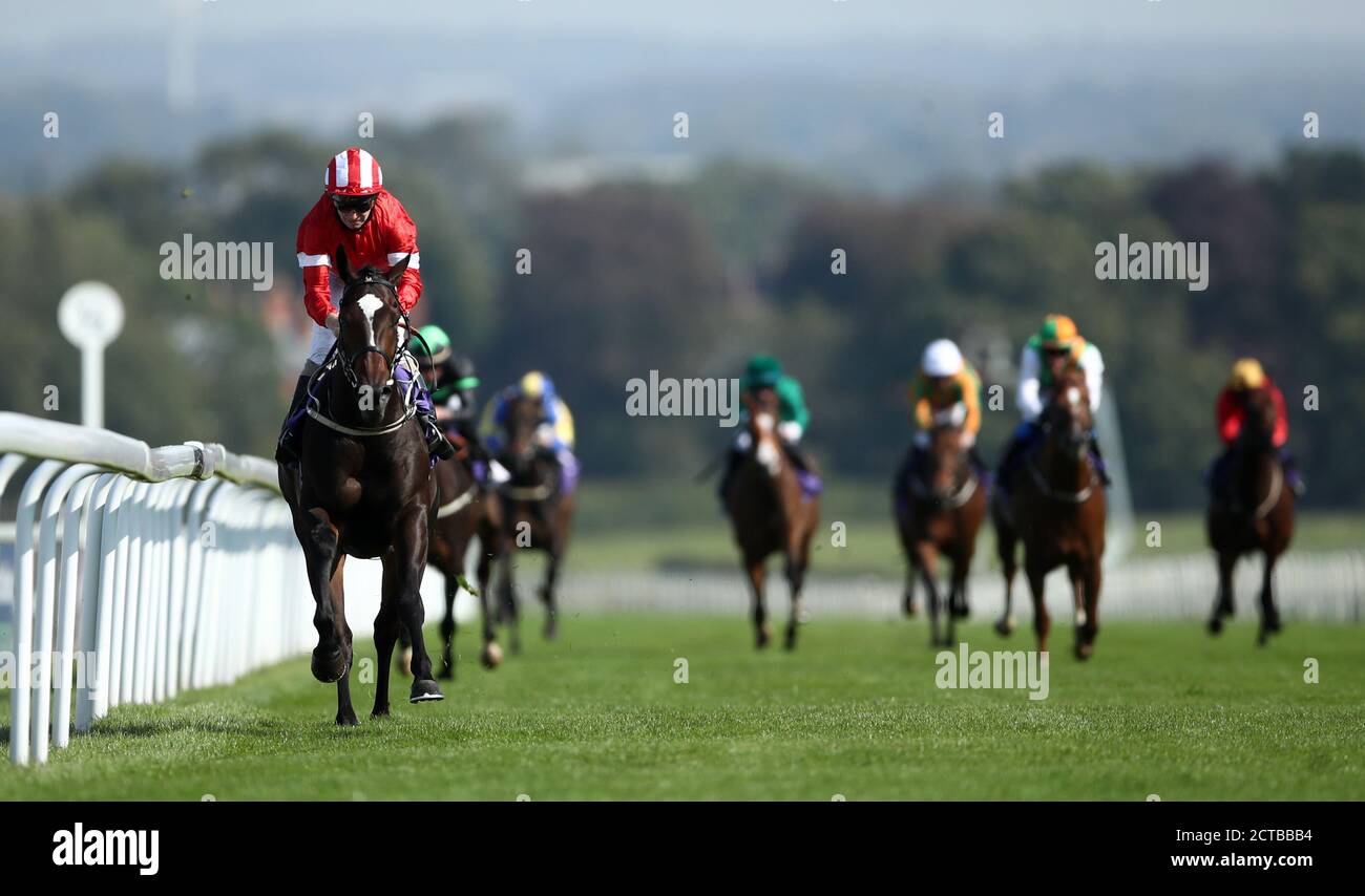 Naamoos ridden by Joe Fanning wins the Racing To School ebfstallions.com Novice Stakes at ...