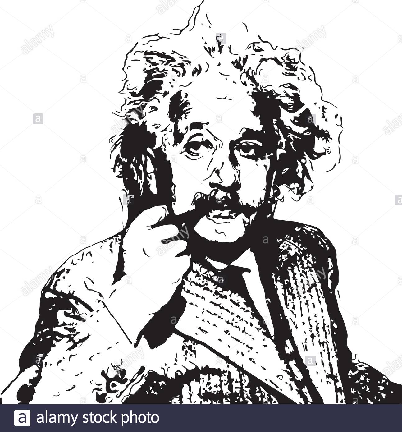 Albert Einstein Line Drawing High Resolution Stock Photography and ...